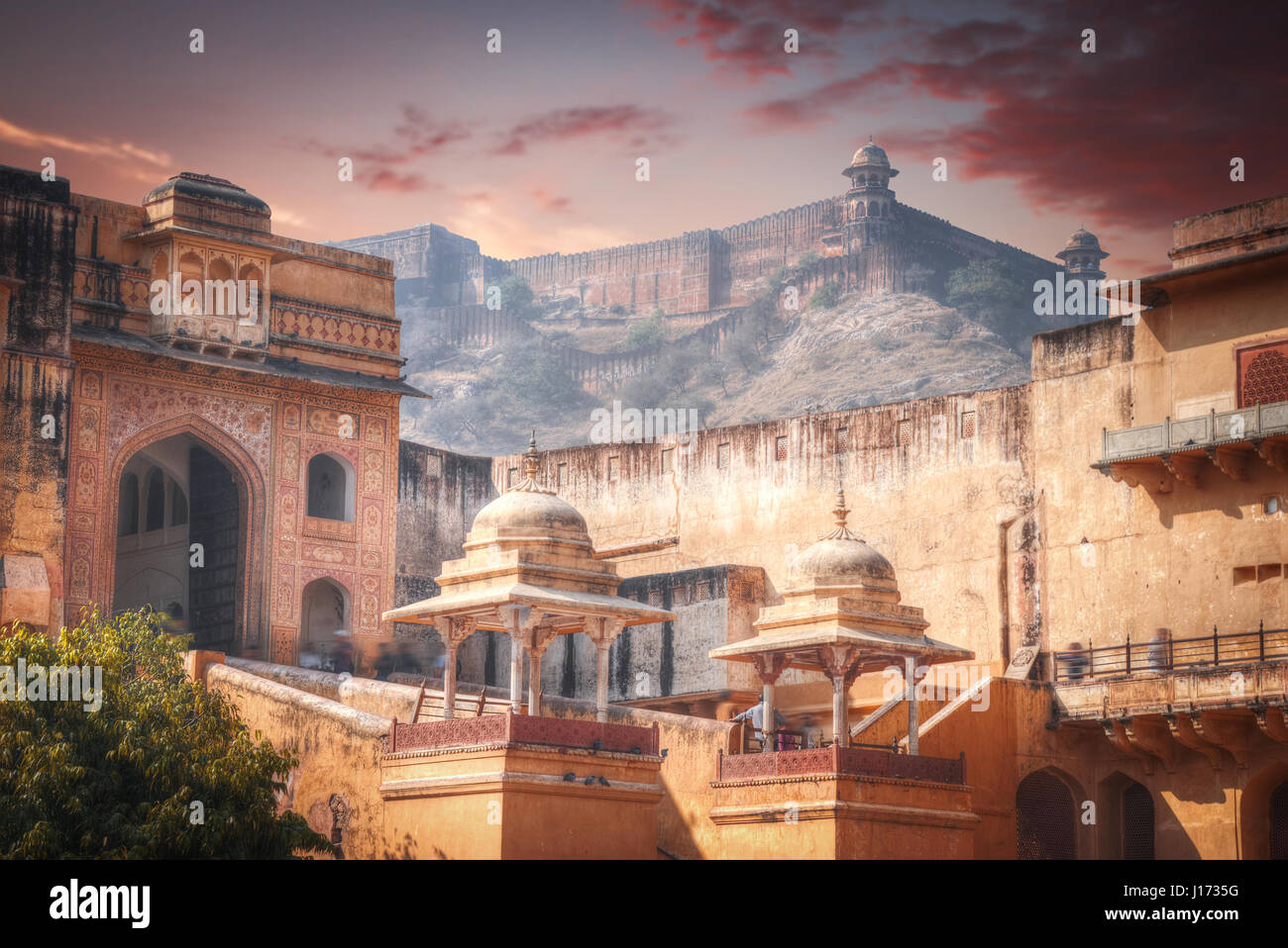 Amber Fort or Amer - fortified residence of Raja in the eponymous ...