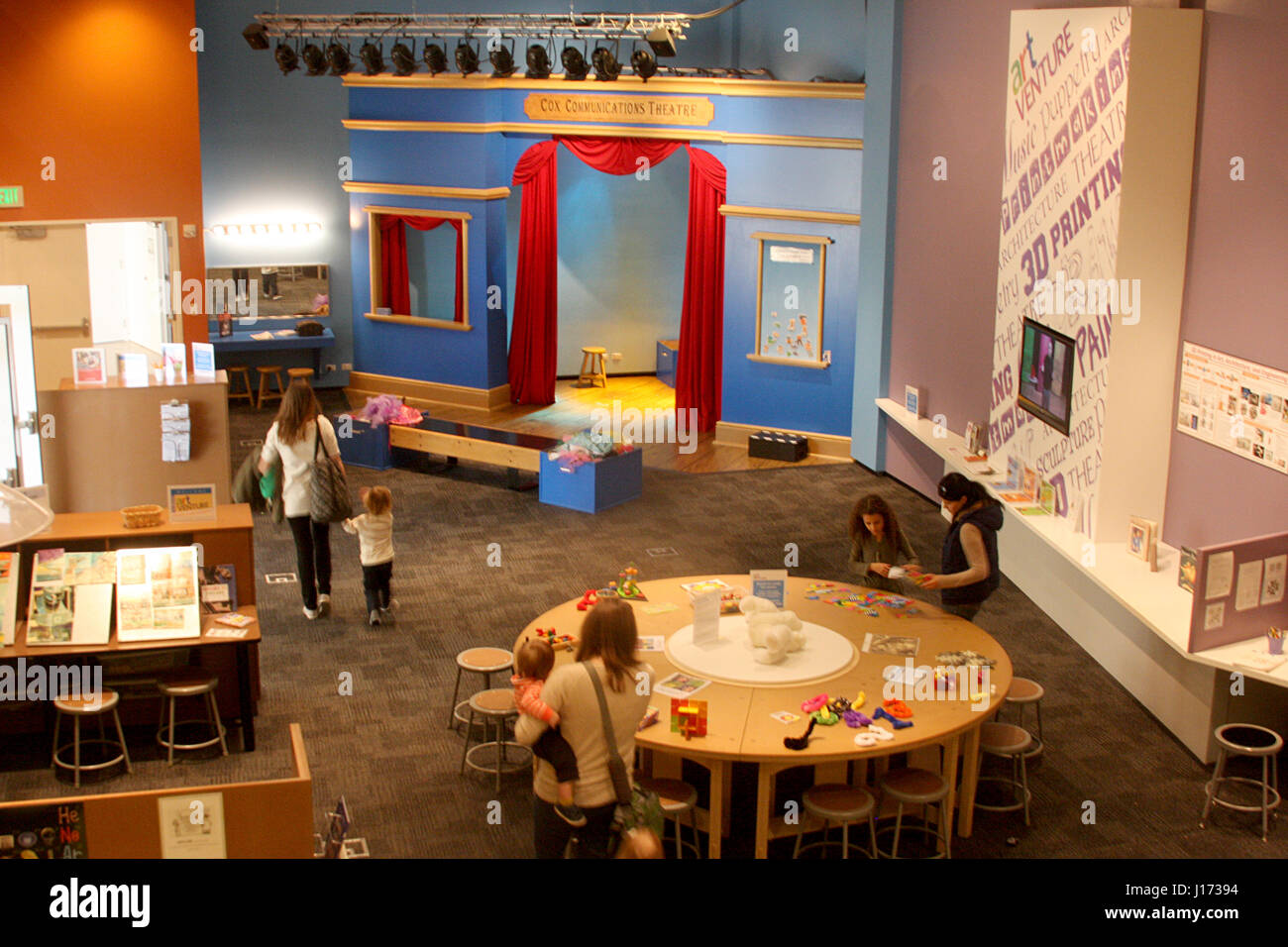 Mother and child involve in activities in children's space in Art ...