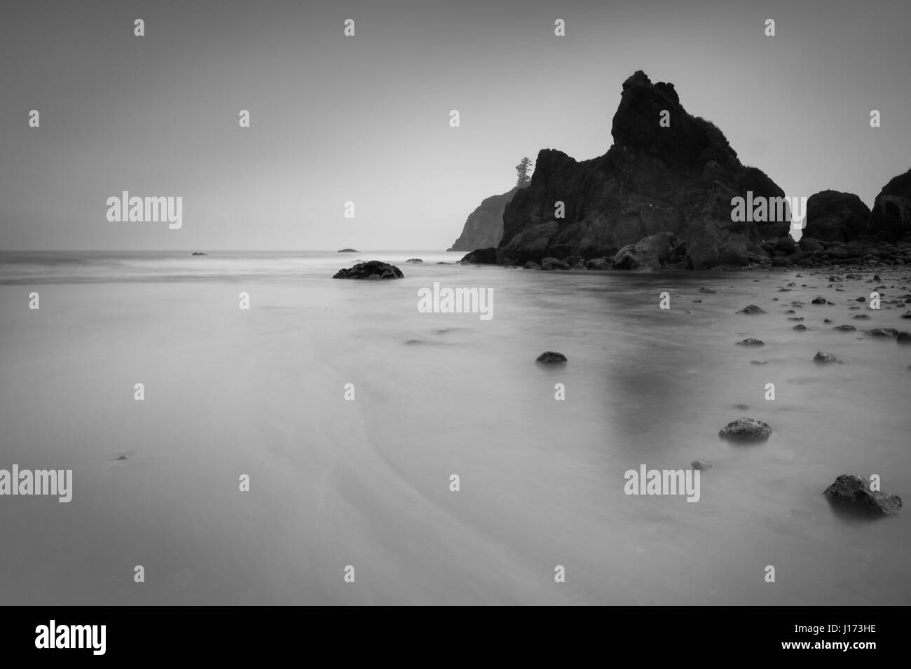 Ruby Beach in Olympic National Park with fog Washington State, USA ...