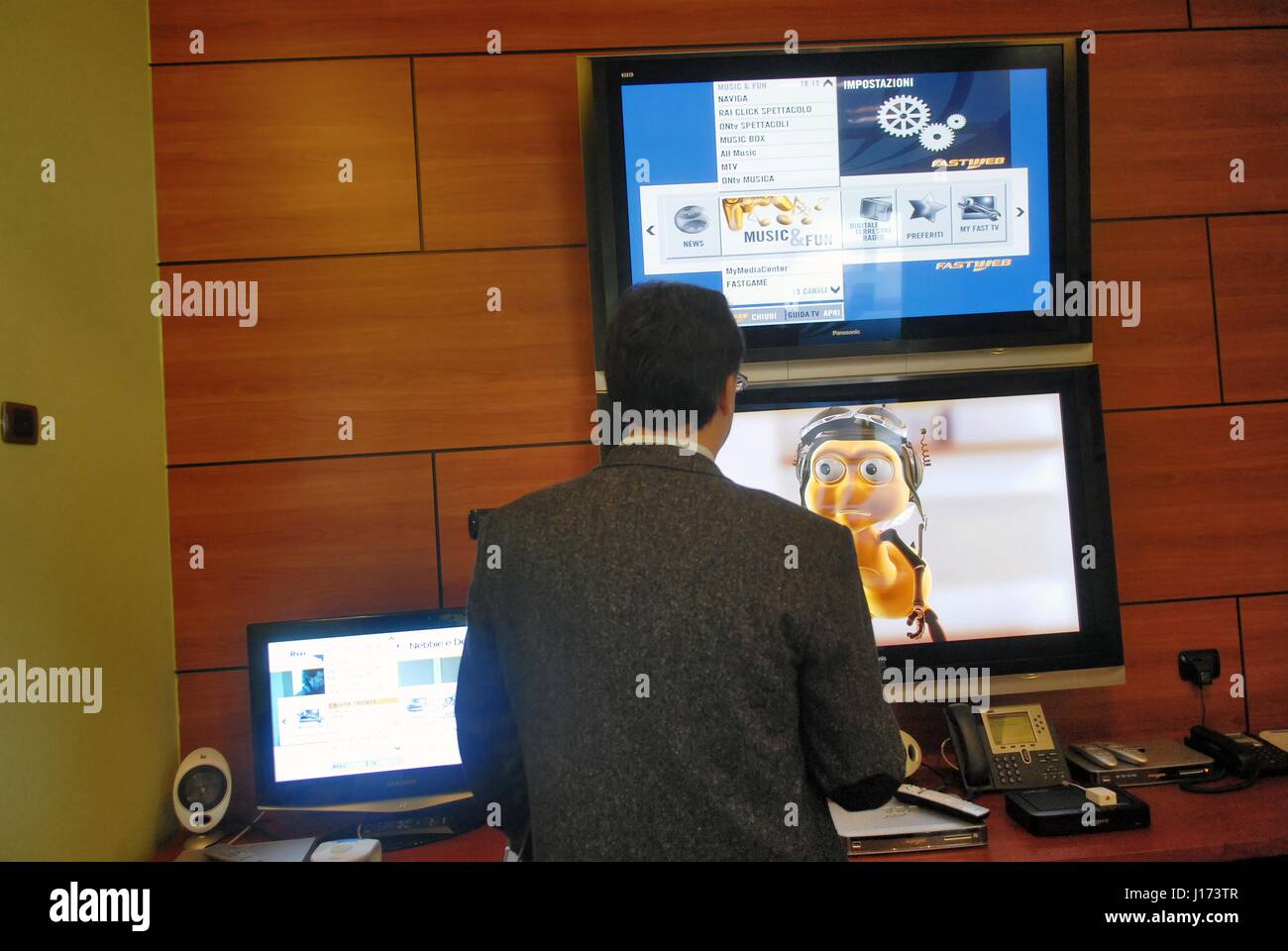 Milan (Italy), headquarters of Fastweb, main operator in broadband ...