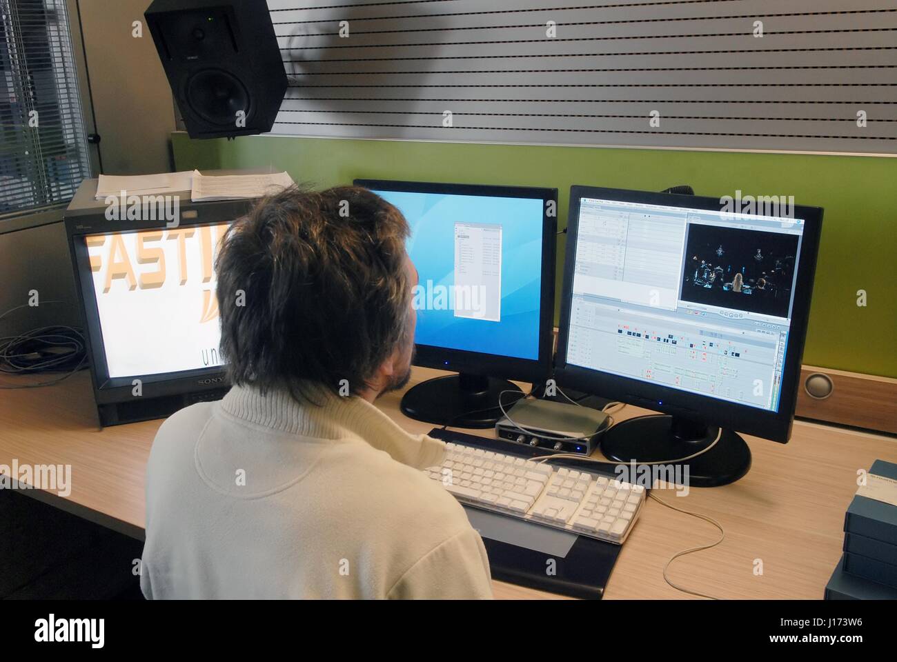 Milan (Italy), headquarters of Fastweb, main operator in broadband ...