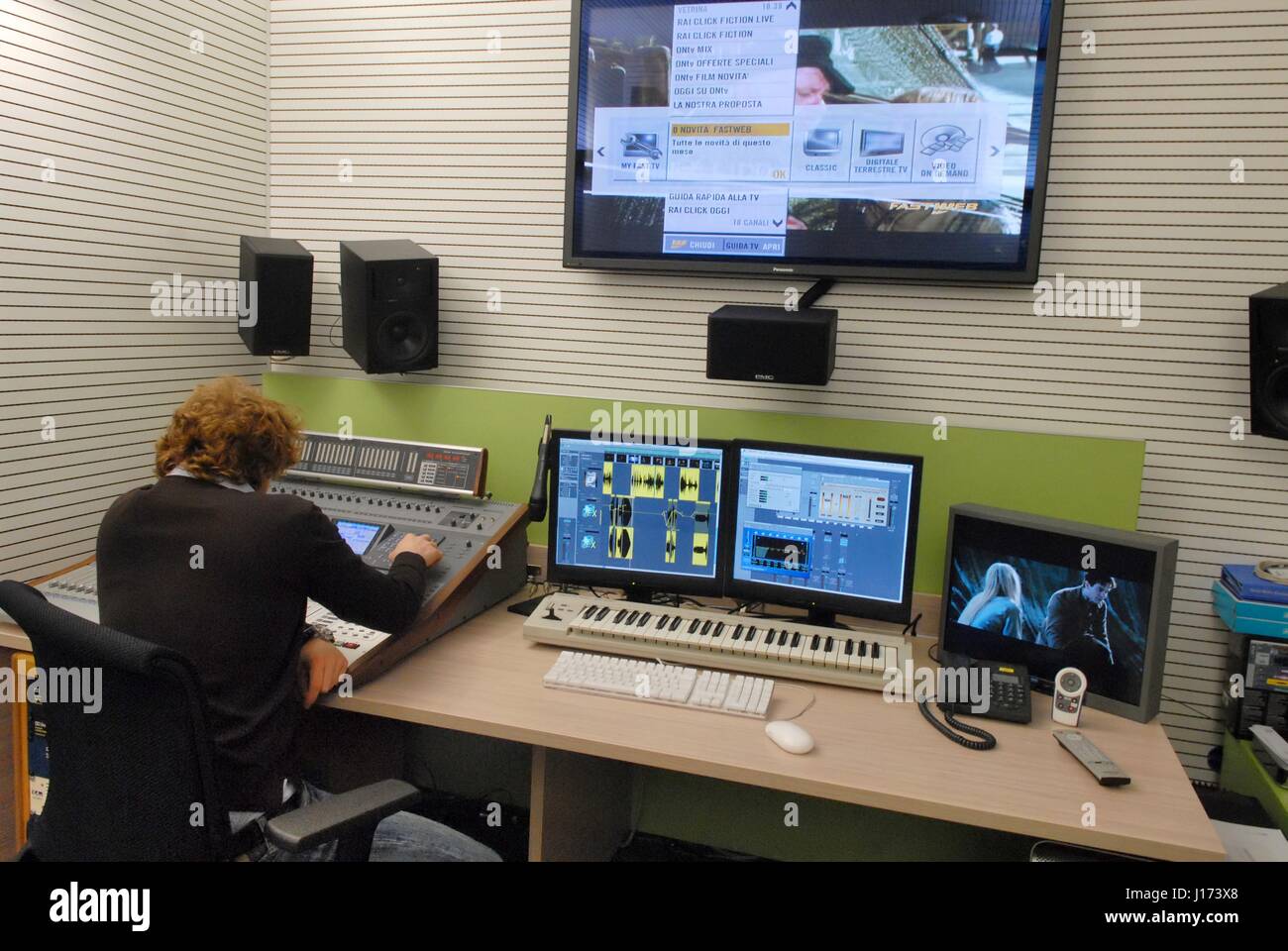 Milan (Italy), headquarters of Fastweb, main operator in broadband ...