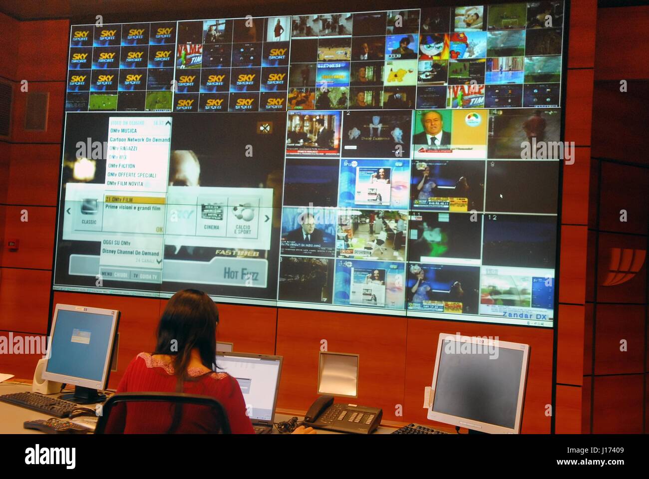 Milan (Italy), headquarters of Fastweb, main operator in broadband ...