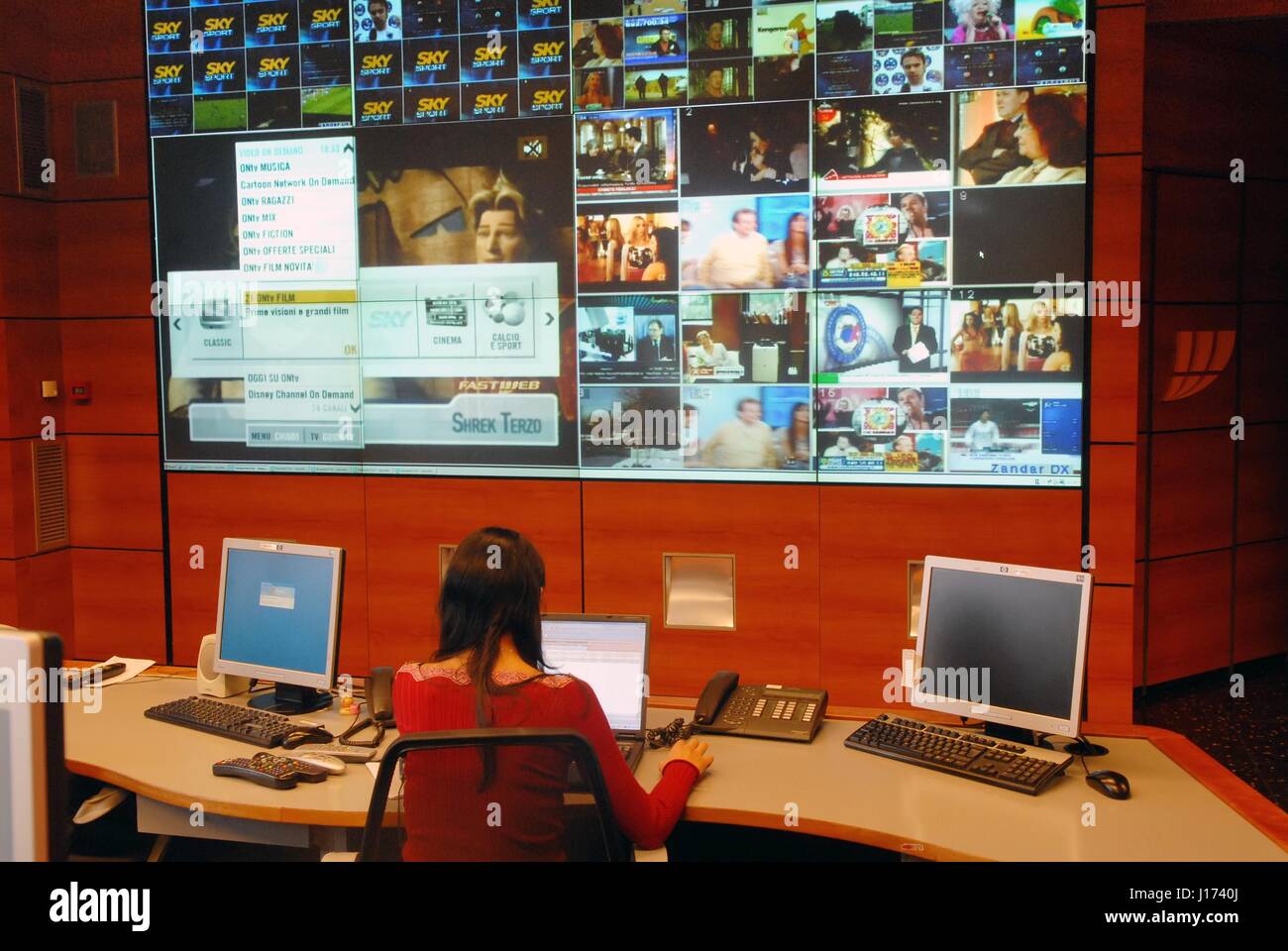 Milan (Italy), headquarters of Fastweb, main operator in broadband ...