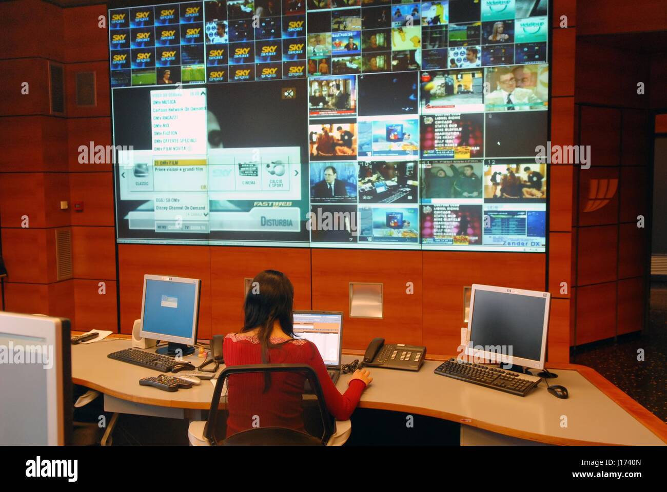 Milan (Italy), headquarters of Fastweb, main operator in broadband ...