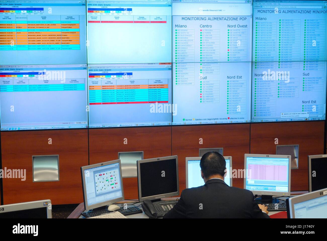 Milan (Italy), headquarters of Fastweb, main operator in broadband ...