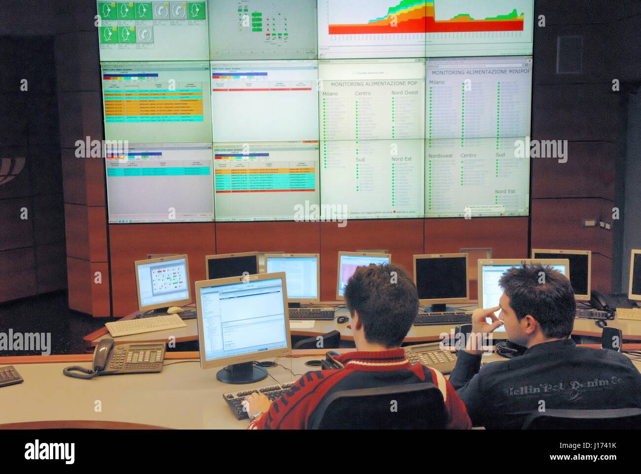 Milan (Italy), headquarters of Fastweb, main operator in broadband ...