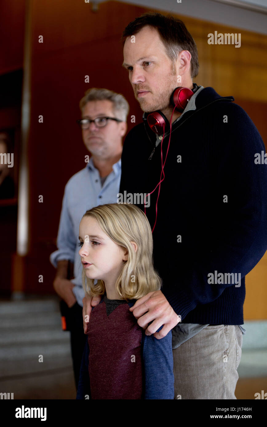 GIFTED, from left: Mckenna Grace, director Marc Webb, on set, 2017. ph ...