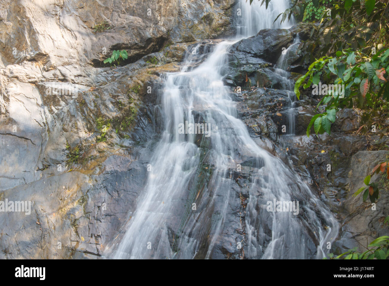 Thor Thip waterfall in thai national park.waterfall in the deep forest ...