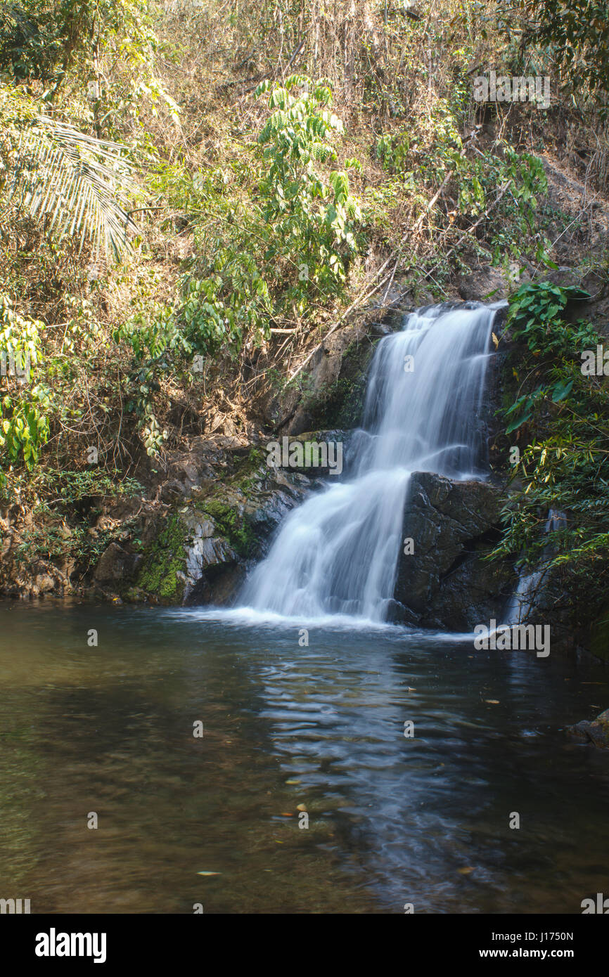 Thor Thip waterfall in thai national park.waterfall in the deep forest ...