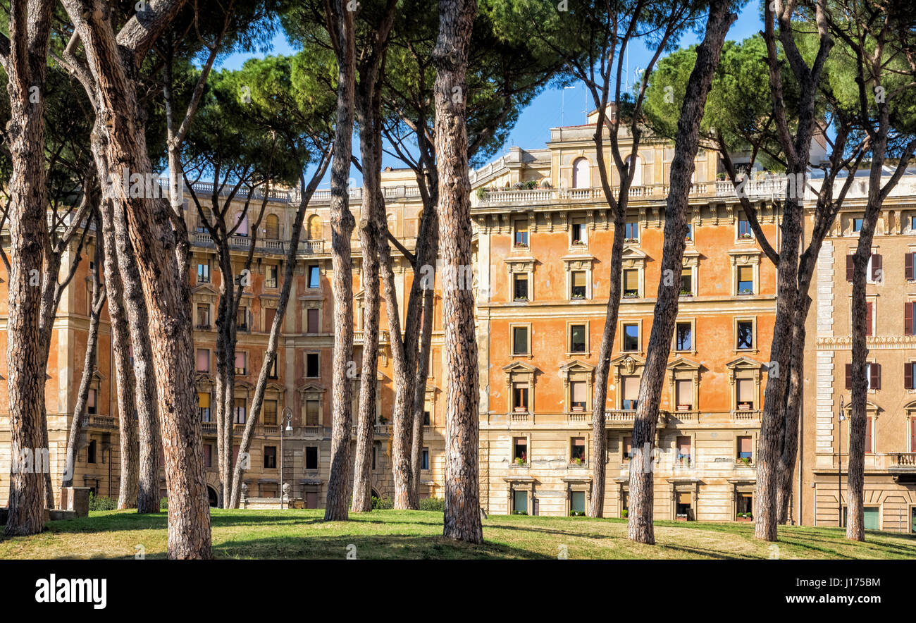 Roman building and trees Stock Photo - Alamy