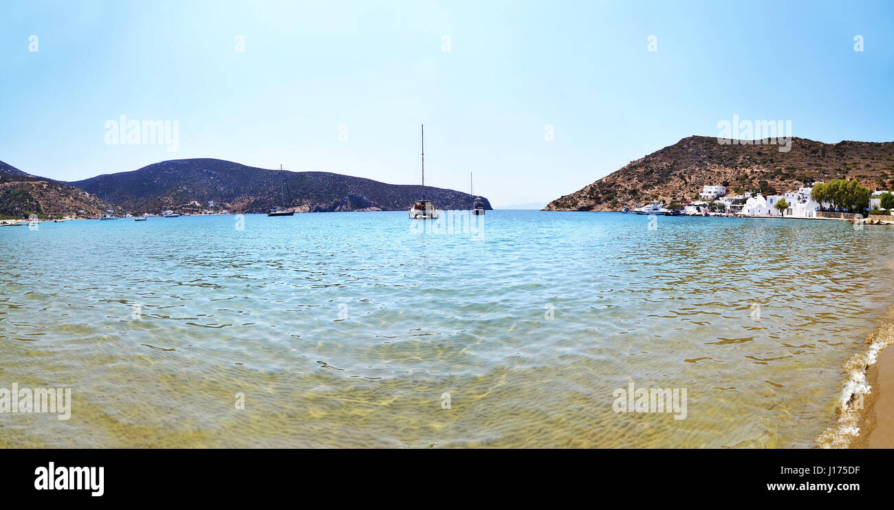 Vathi beach Sifnos Greece Stock Photo - Alamy
