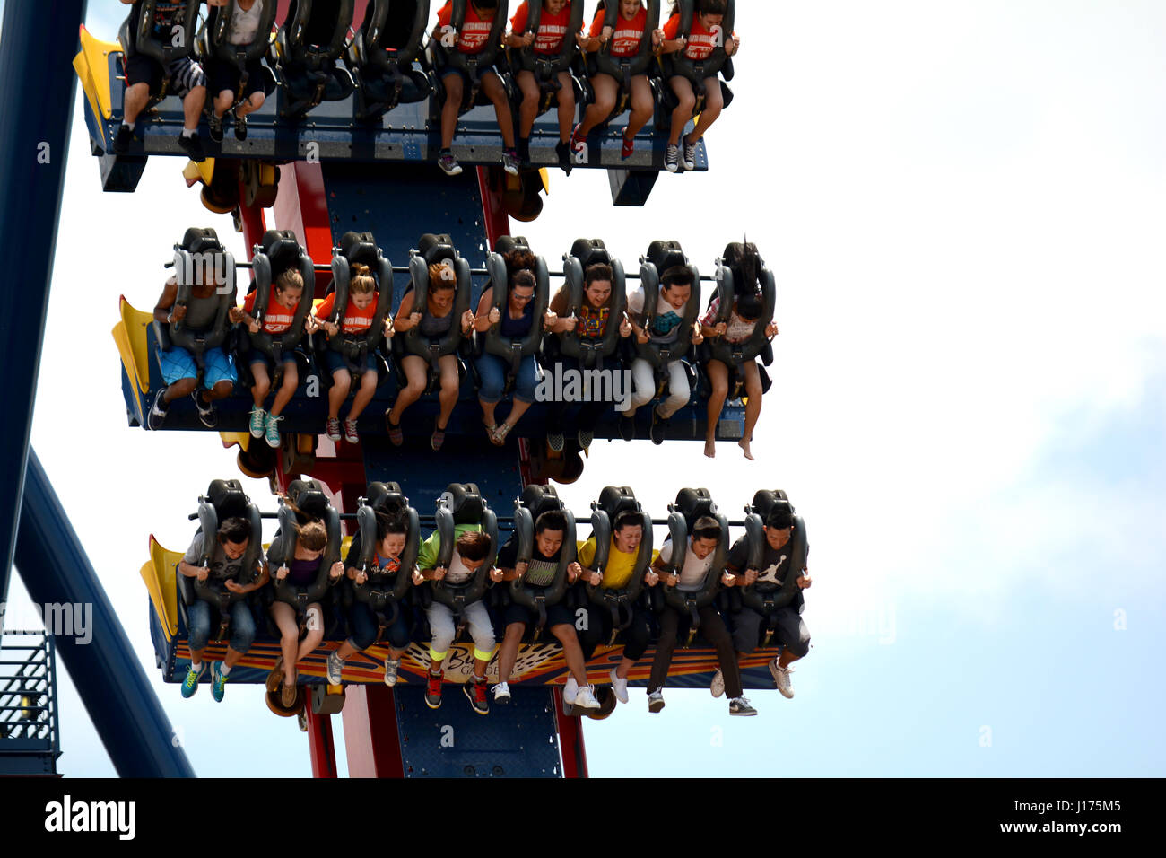 Roller coaster scared people hi-res stock photography and images - Alamy