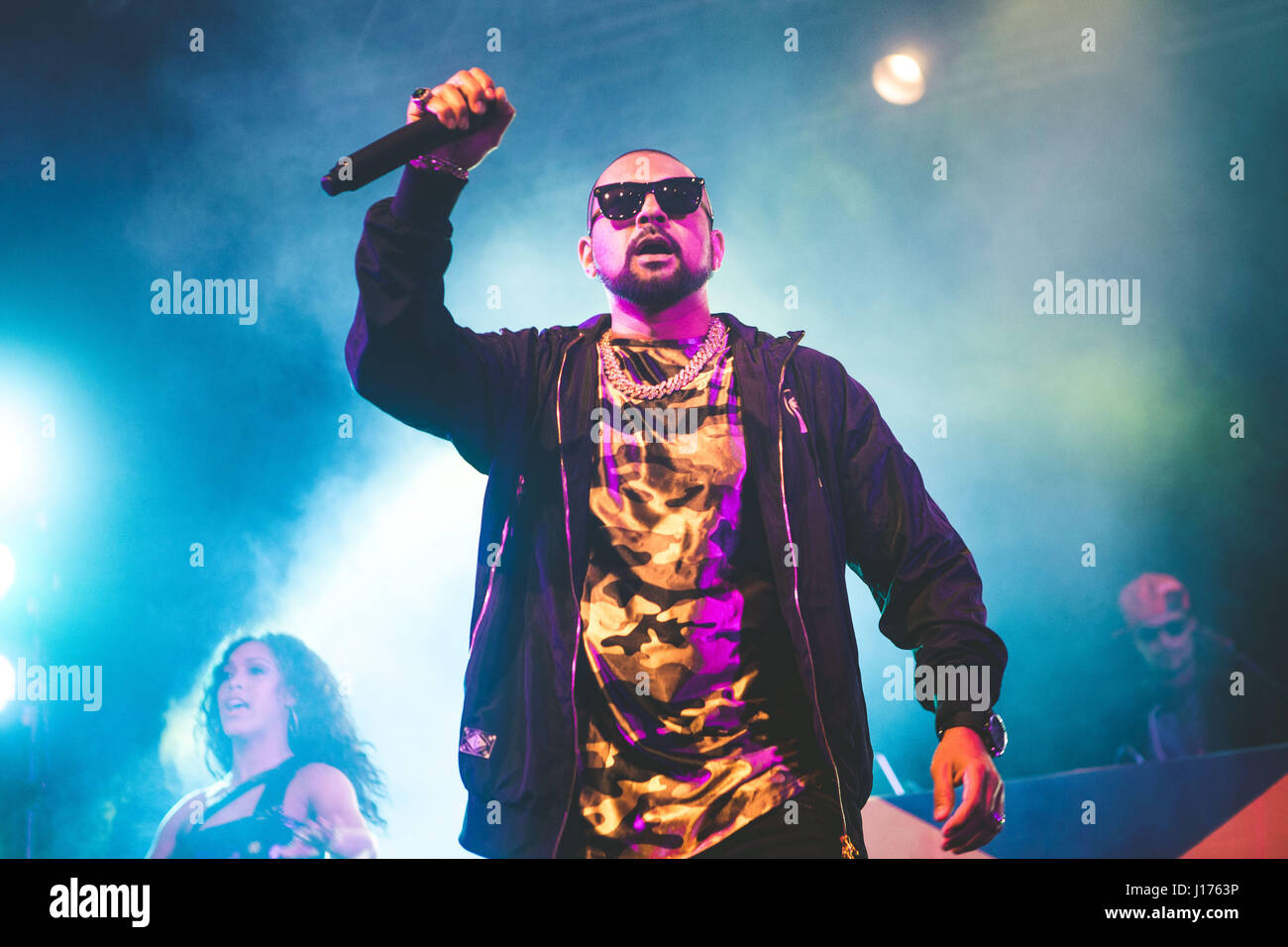 Milan, Italy. 17th Apr, 2017. Jamaican rapper Sean Paul performs live ...