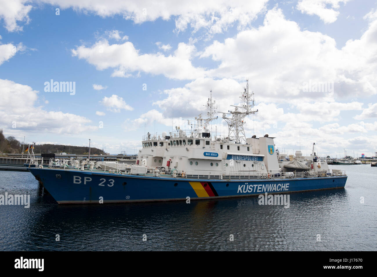 The police ships of the German federal police's naval department can be ...