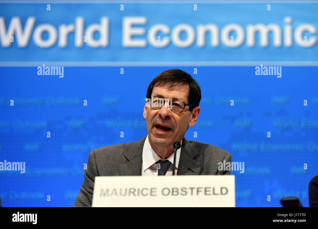 Washington, DC, USA. 18th Apr, 2017. Maurice Obstfeld, chief economist ...