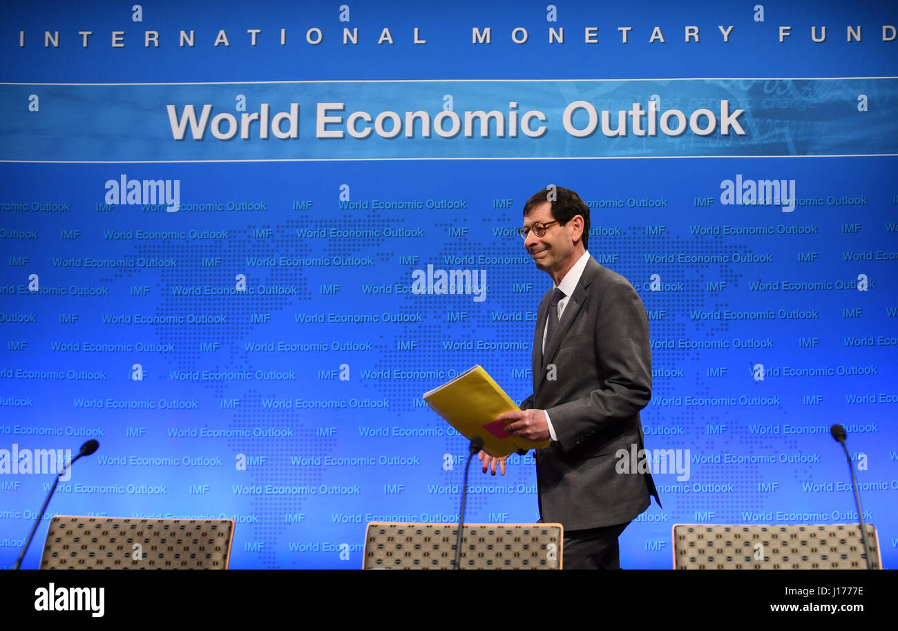 Washington, DC, USA. 18th Apr, 2017. Maurice Obstfeld, chief economist ...
