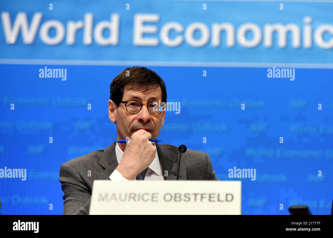 Washington, DC, USA. 18th Apr, 2017. Maurice Obstfeld, chief economist ...
