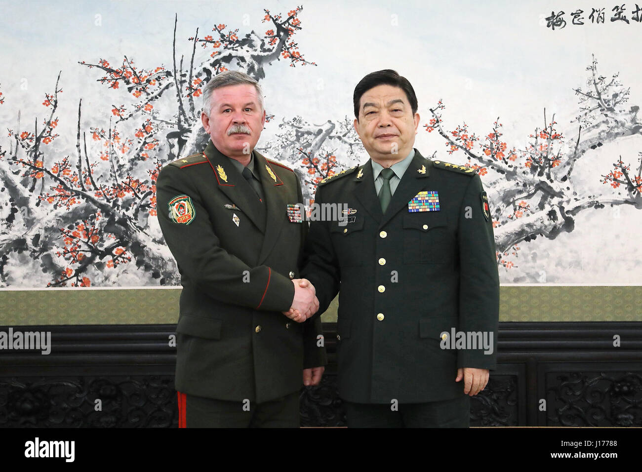 Beijing, China. 18th Apr, 2017. Chinese Defense Minister and State ...