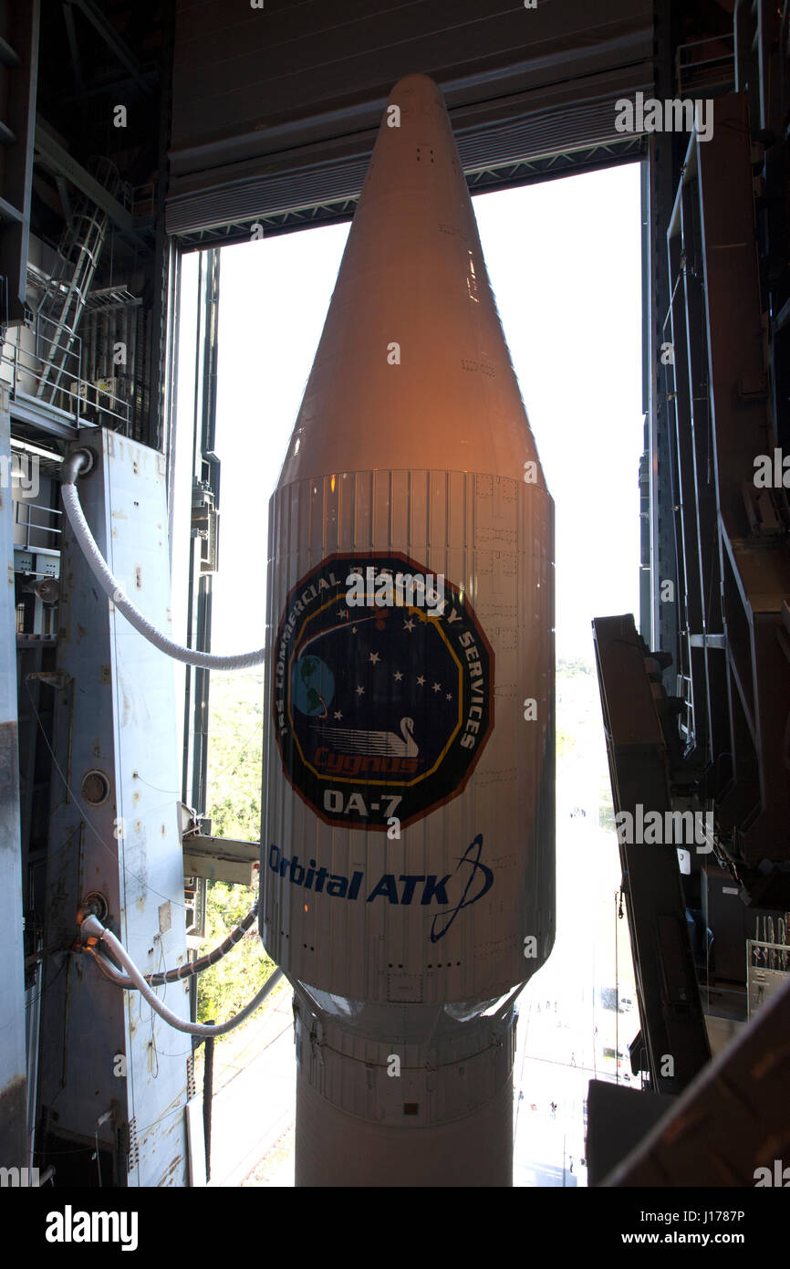 The United Launch Alliance Delta V rocket with the Orbital ATK Cygnus ...