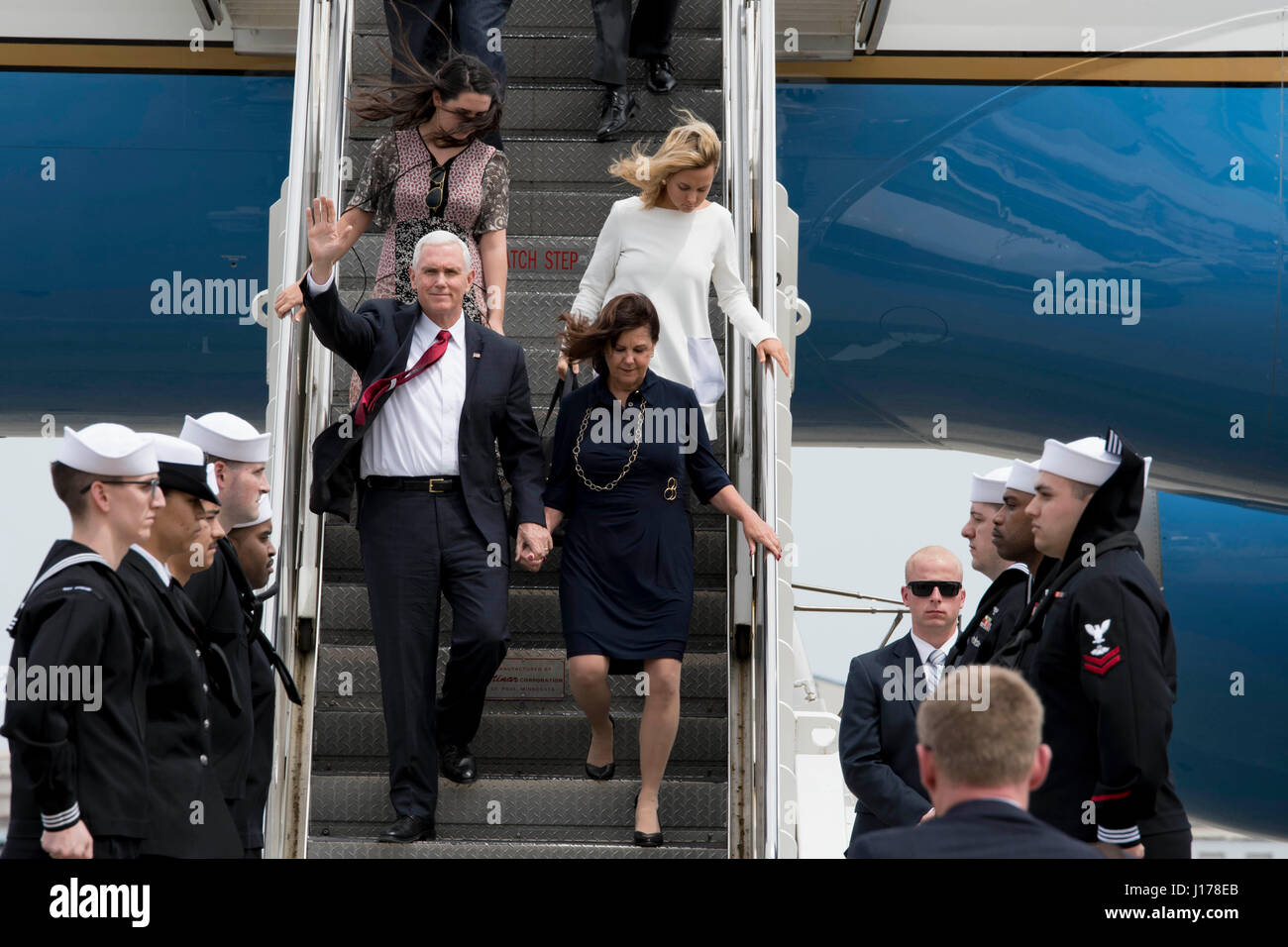 Michael Doan, Japan. 18th Apr, 2017. U.S. Vice President Mike Pence ...