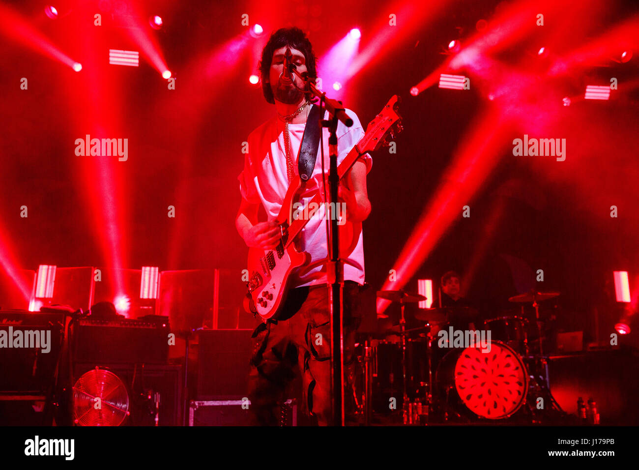 O2 Forum Kentish Town, London, UK 18th April 2017 Kasabian's Sergio ...