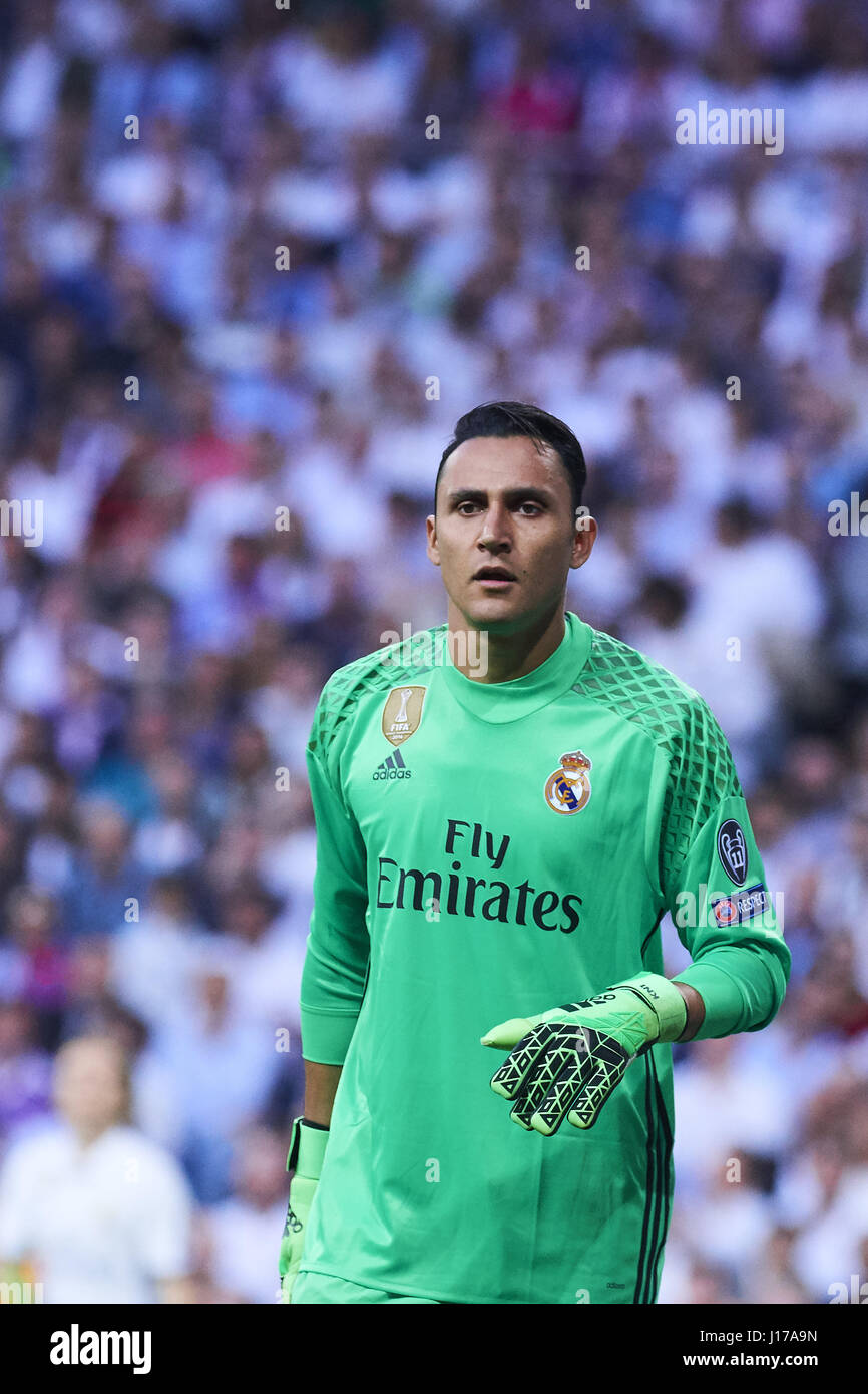 Madrid, Spain. 19th Apr, 2017. Keylor Navas (goalkeeper; Real Madrid ...