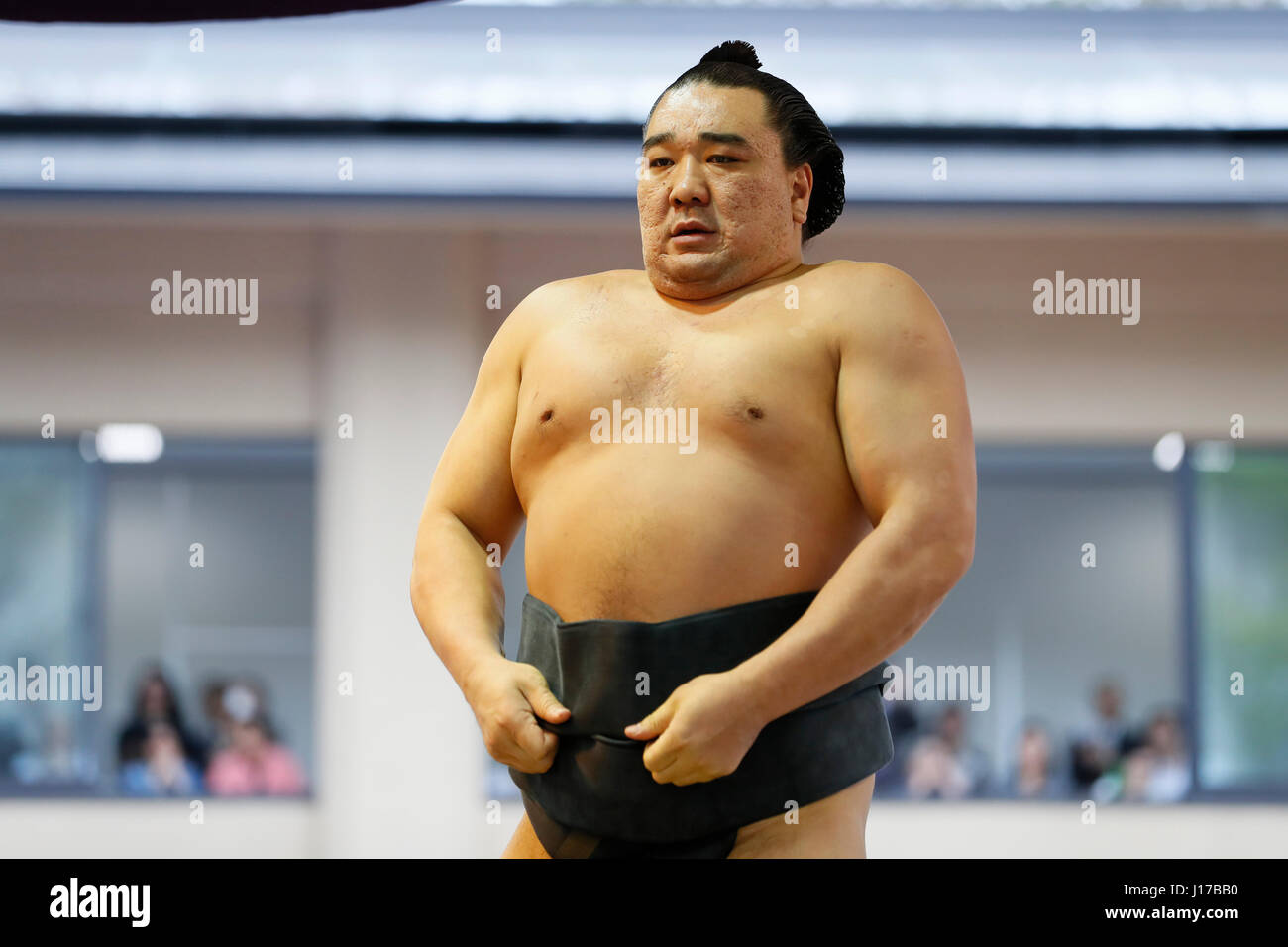 Tokyo, Japan. 17th Apr, 2017. Harumafuji Sumo : Yasukuni Shrine ...