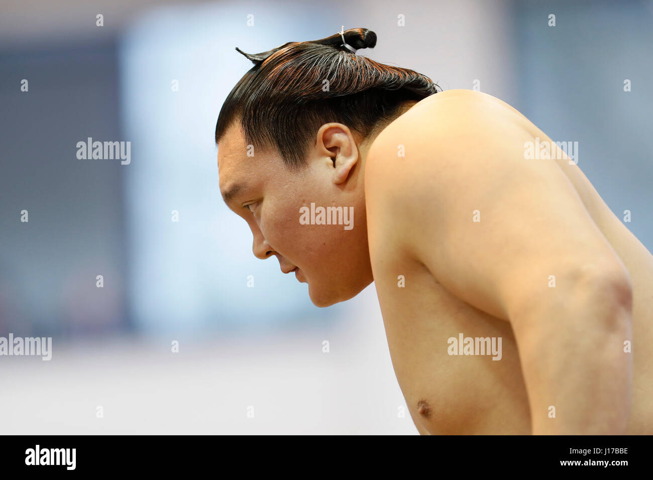 Tokyo, Japan. 17th Apr, 2017. Hakuho Sumo : Yasukuni Shrine Honozumo is ...