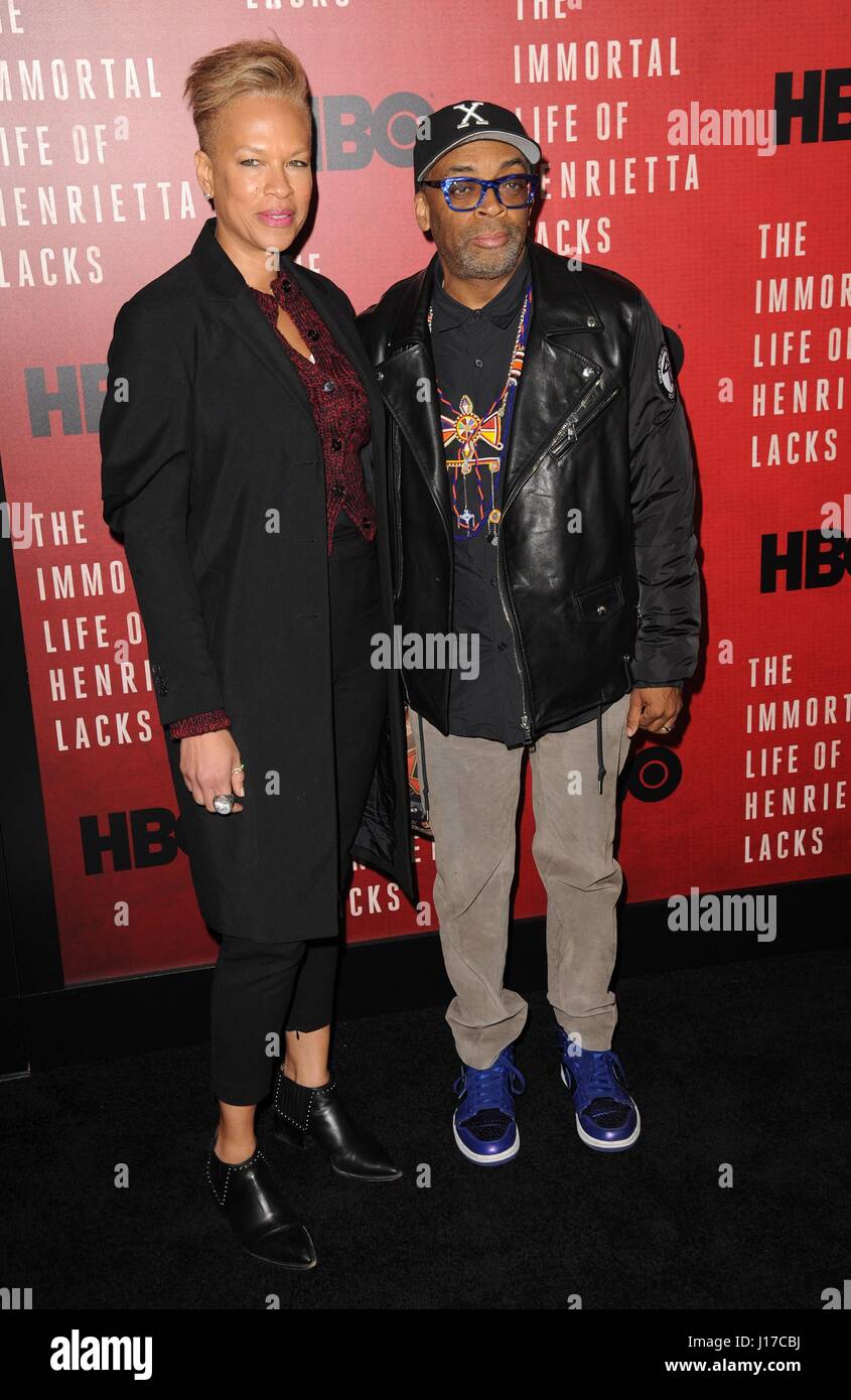 New York, NY, USA. 18th Apr, 2017. Tonya Lewis Lee, Spike Lee at ...
