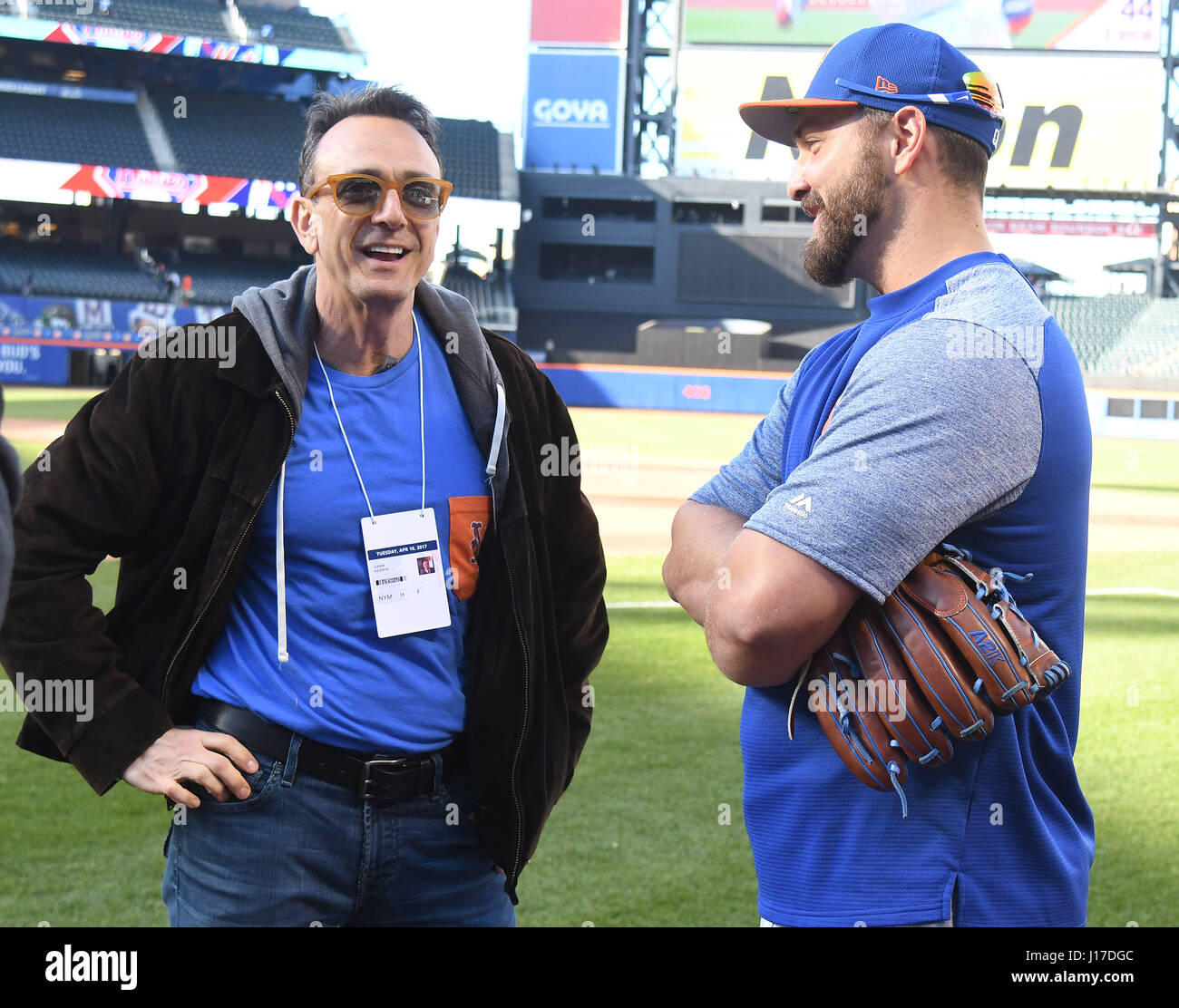 New York, NY, USA. 18th Apr, 2017. Actor Hank Azaria visits Citi-Field ...