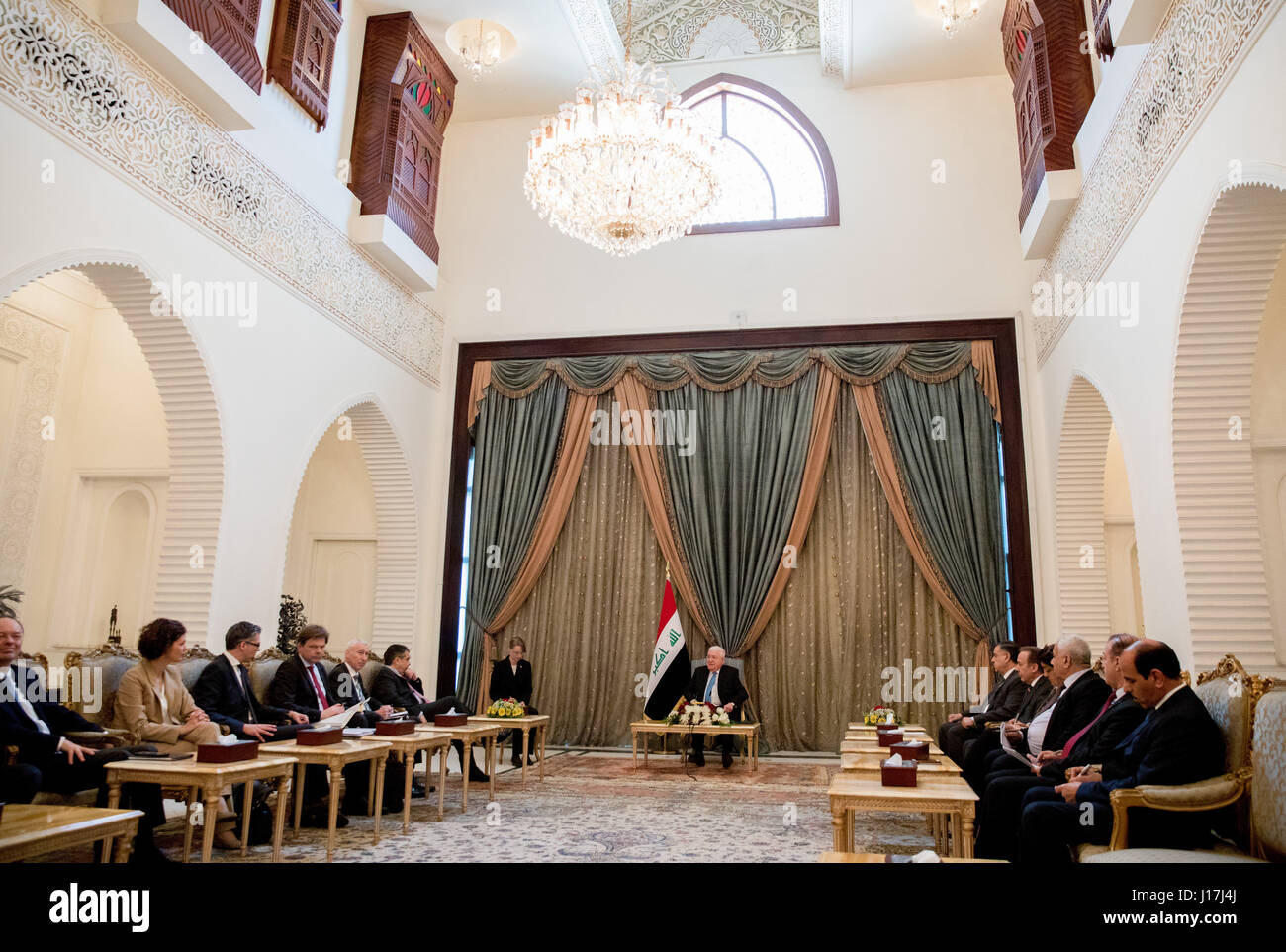 dpatop - The German foreign minister Sigmar Gabriel (SPD) meets the ...