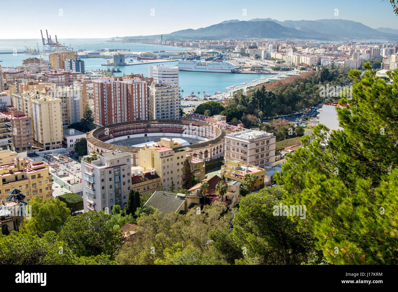 View of Malaga Spain Stock Photo - Alamy