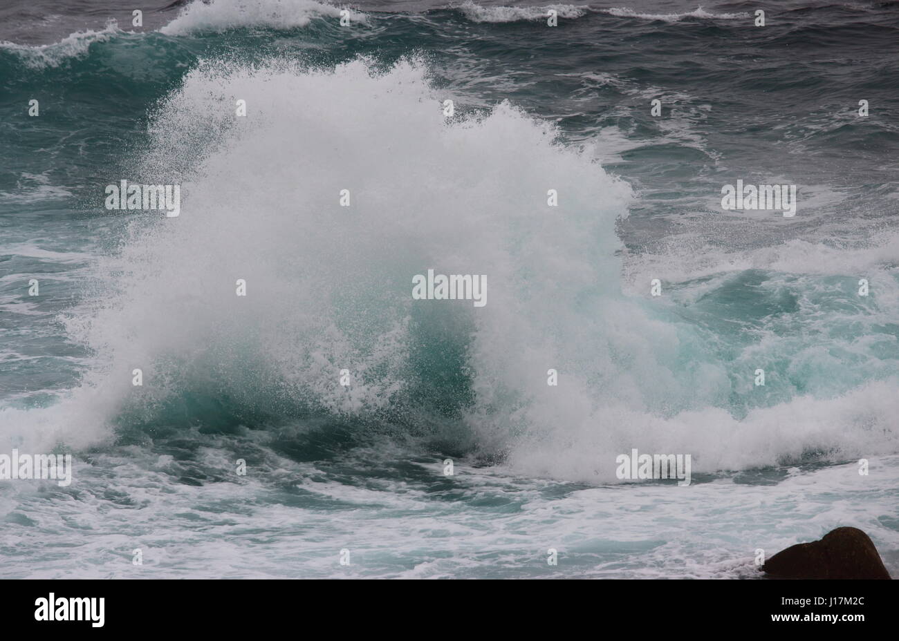 Choppy sea off Sennen Cove, Cornwall UK Stock Photo - Alamy