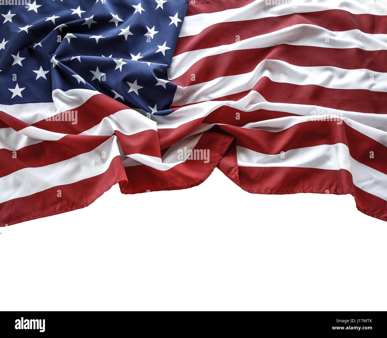 Closeup of American flag on plain background Stock Photo - Alamy