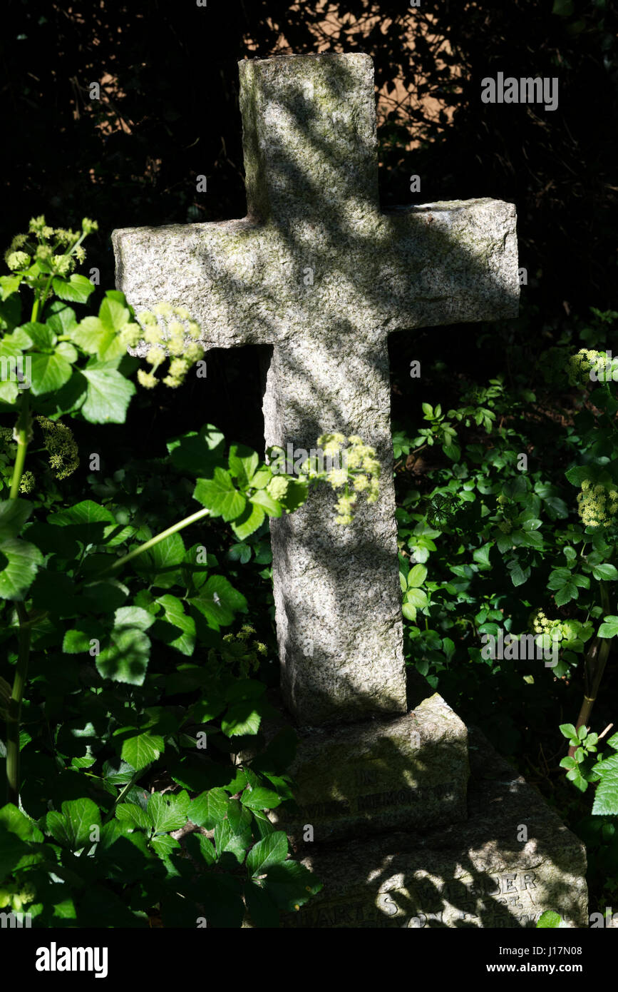 Overgrown gravestone hi-res stock photography and images - Alamy