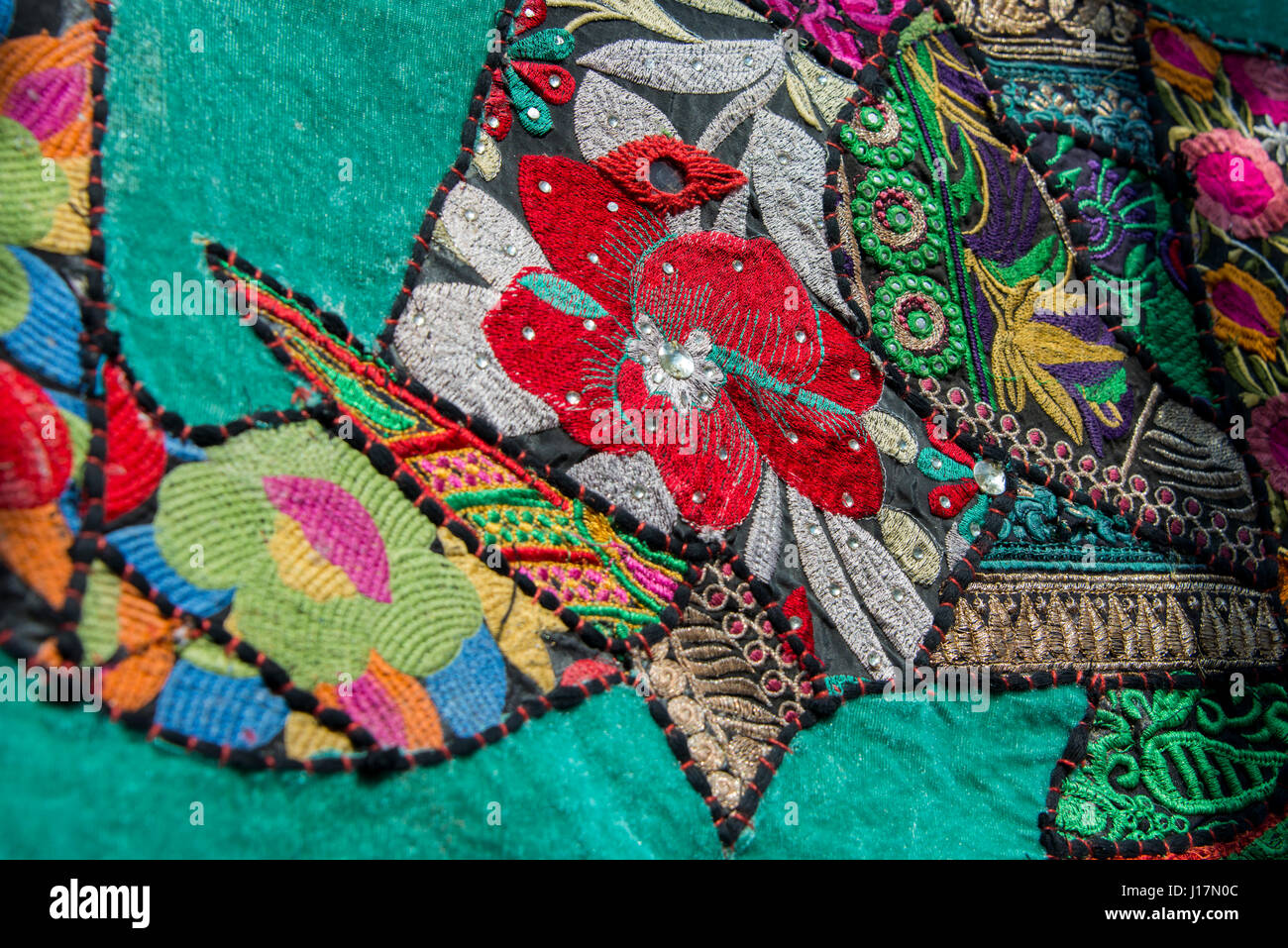 Traditional indian textile elephant pattern hi-res stock photography ...