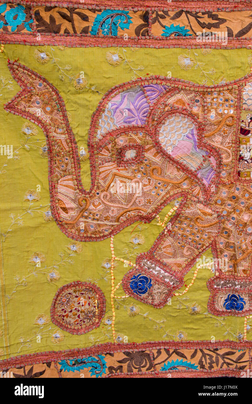 Traditional indian textile elephant pattern hi-res stock photography ...