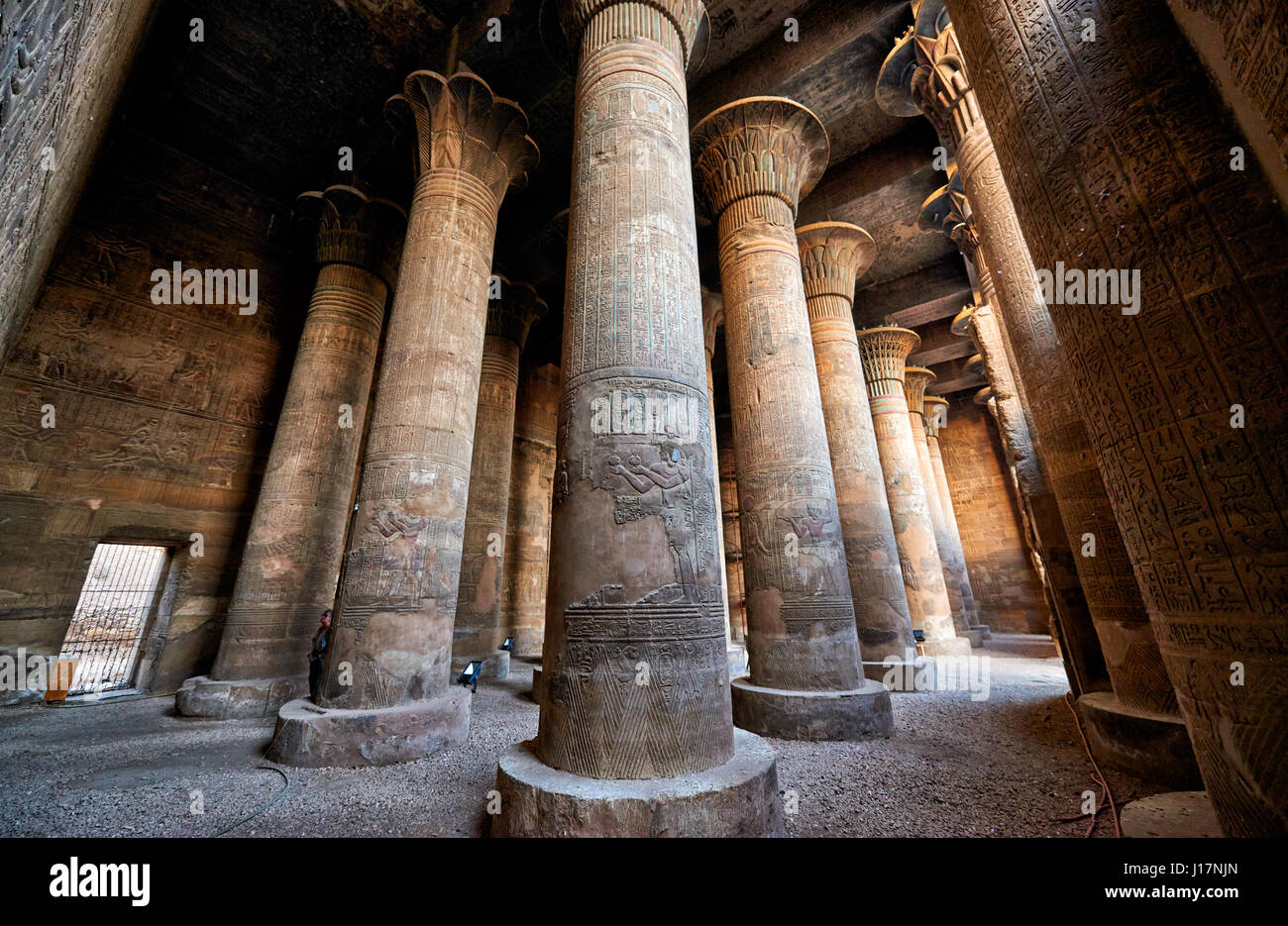 giant columns in The Temple of Khnum at Esna, Egypt, Africa Stock Photo ...