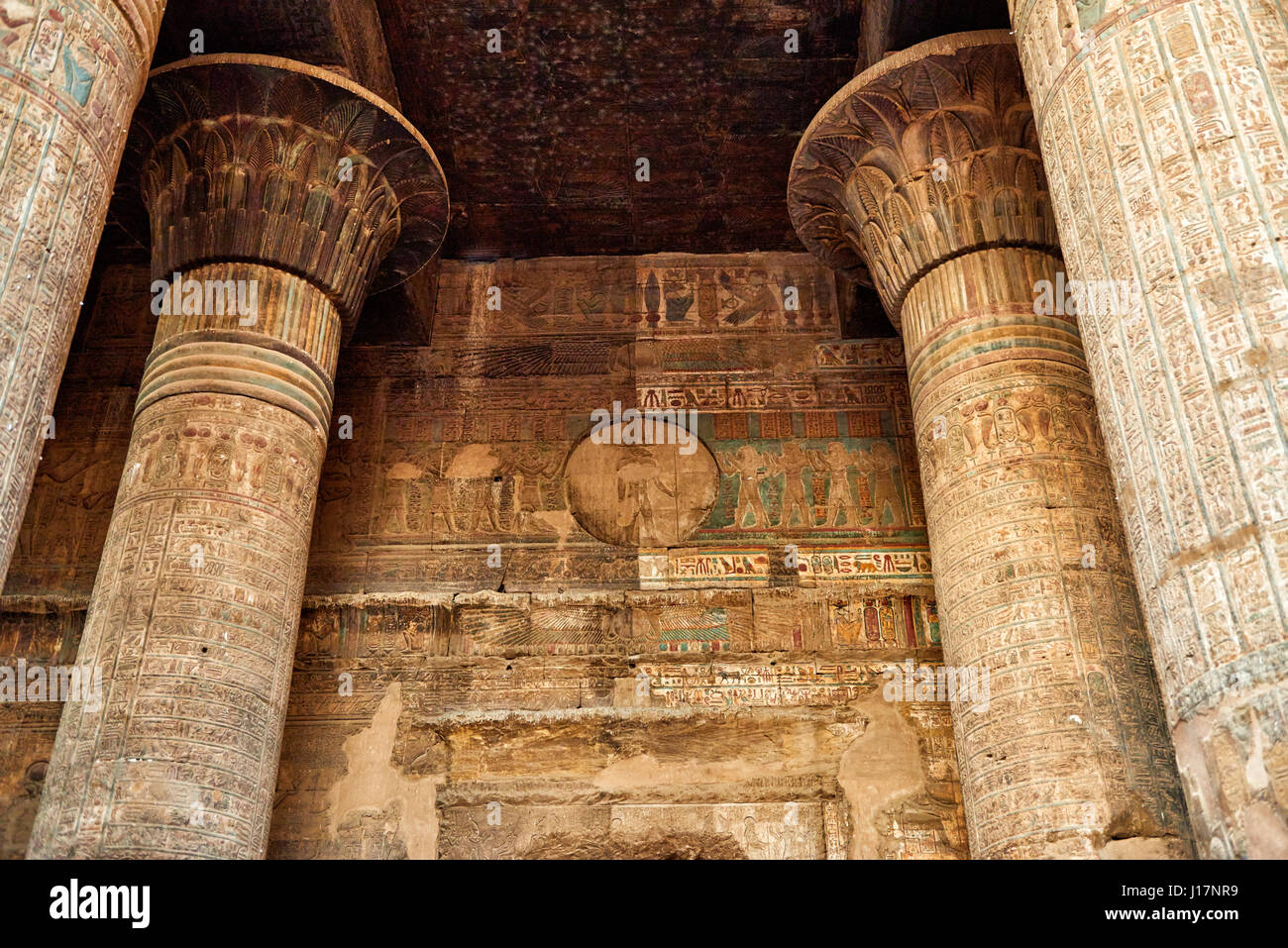 giant columns in The Temple of Khnum at Esna, Egypt, Africa Stock Photo ...