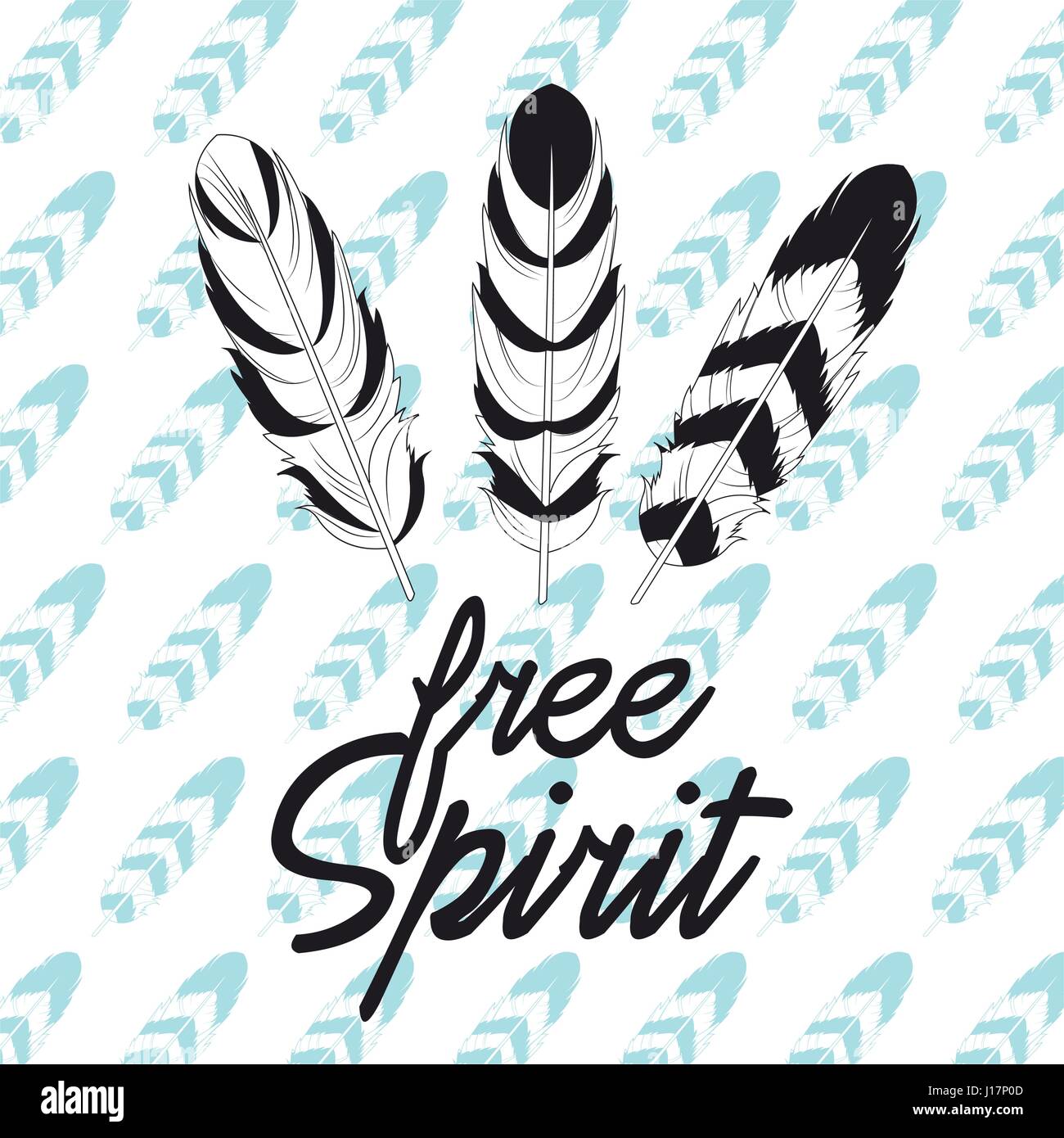 free spirit feathers american indian background Stock Vector Image ...
