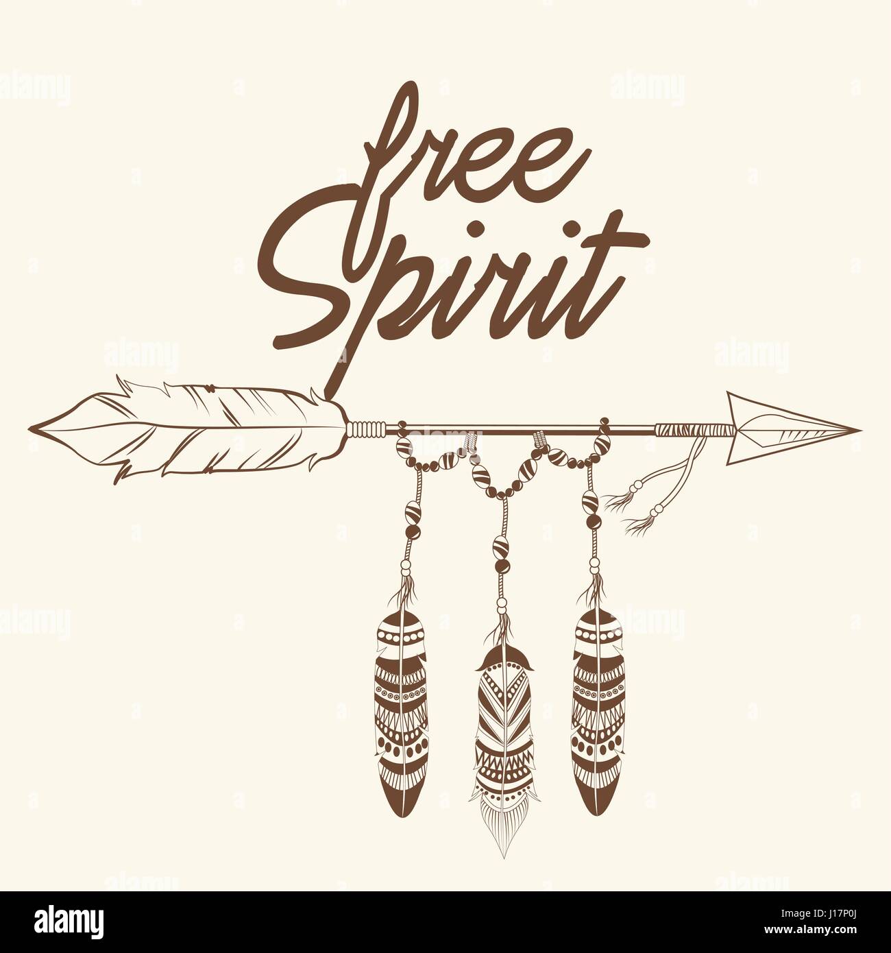 free spirit arrow with fearthers Stock Vector Image & Art - Alamy