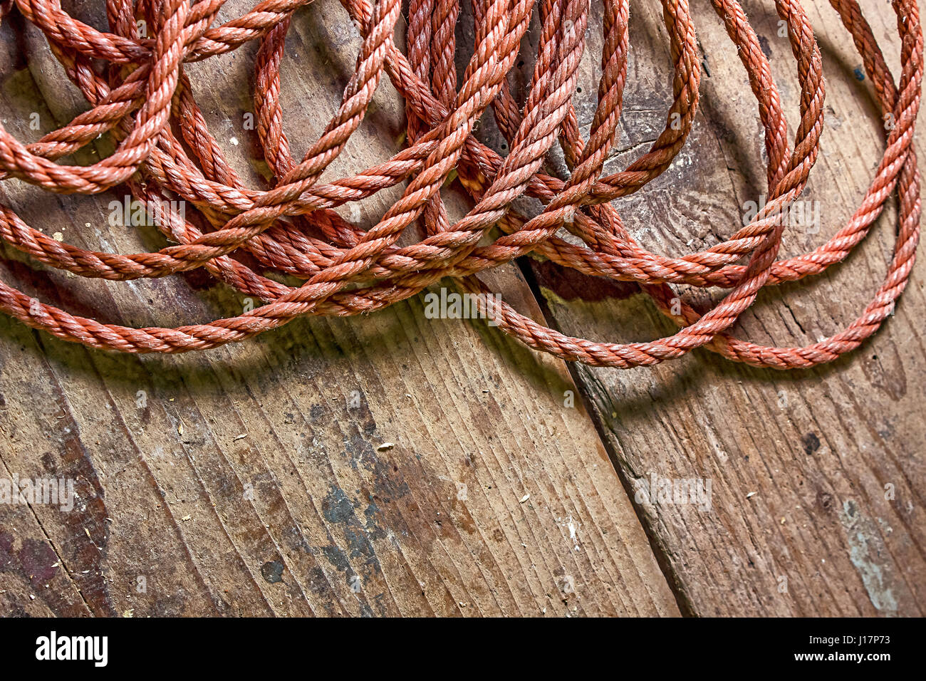 Background of a rope over wood texture Stock Photo - Alamy