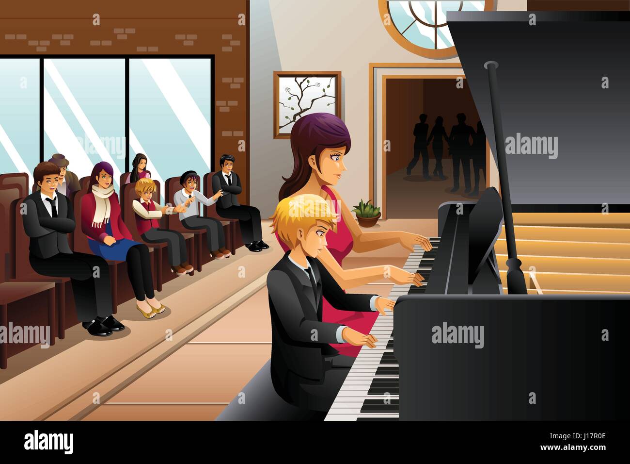 Female recital Stock Vector Images - Alamy