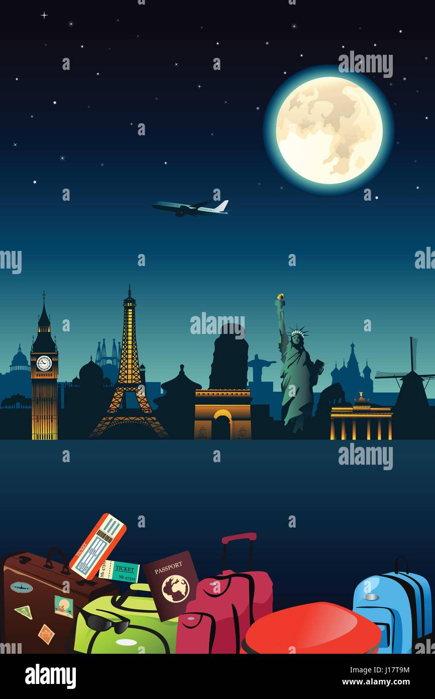 A vector illustration of travel poster design Stock Vector Image & Art ...