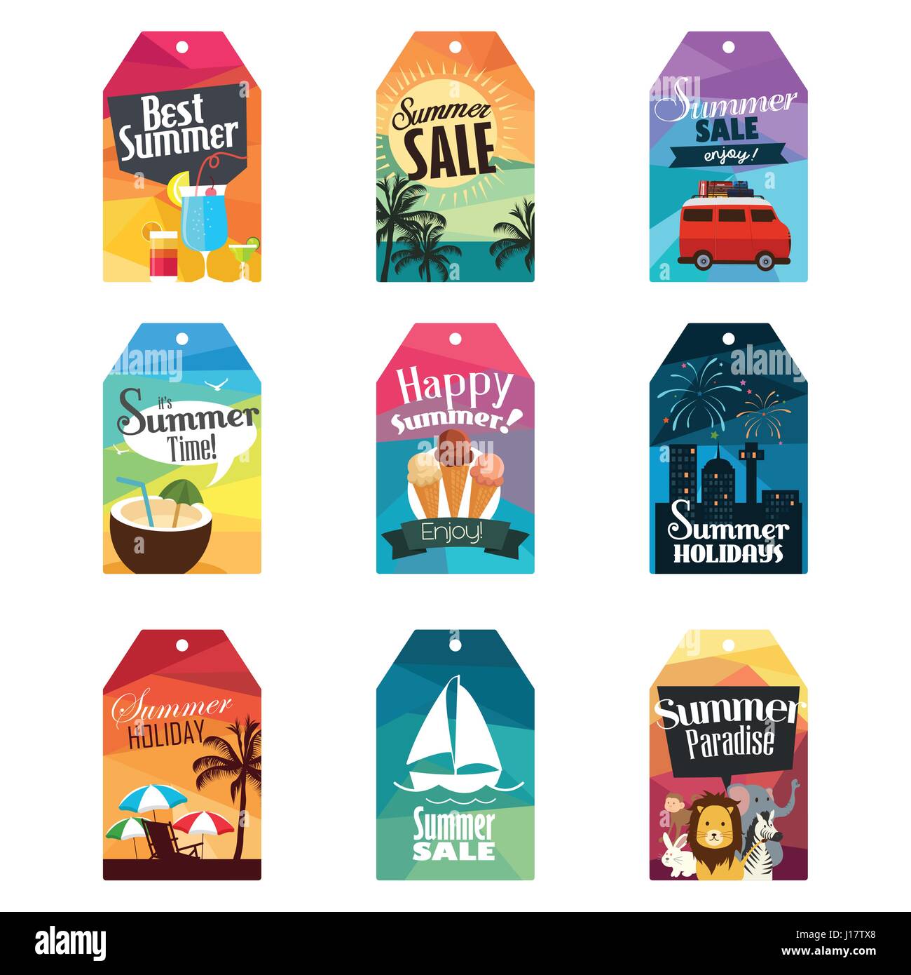 A vector illustration of summer tag design Stock Vector Image & Art - Alamy