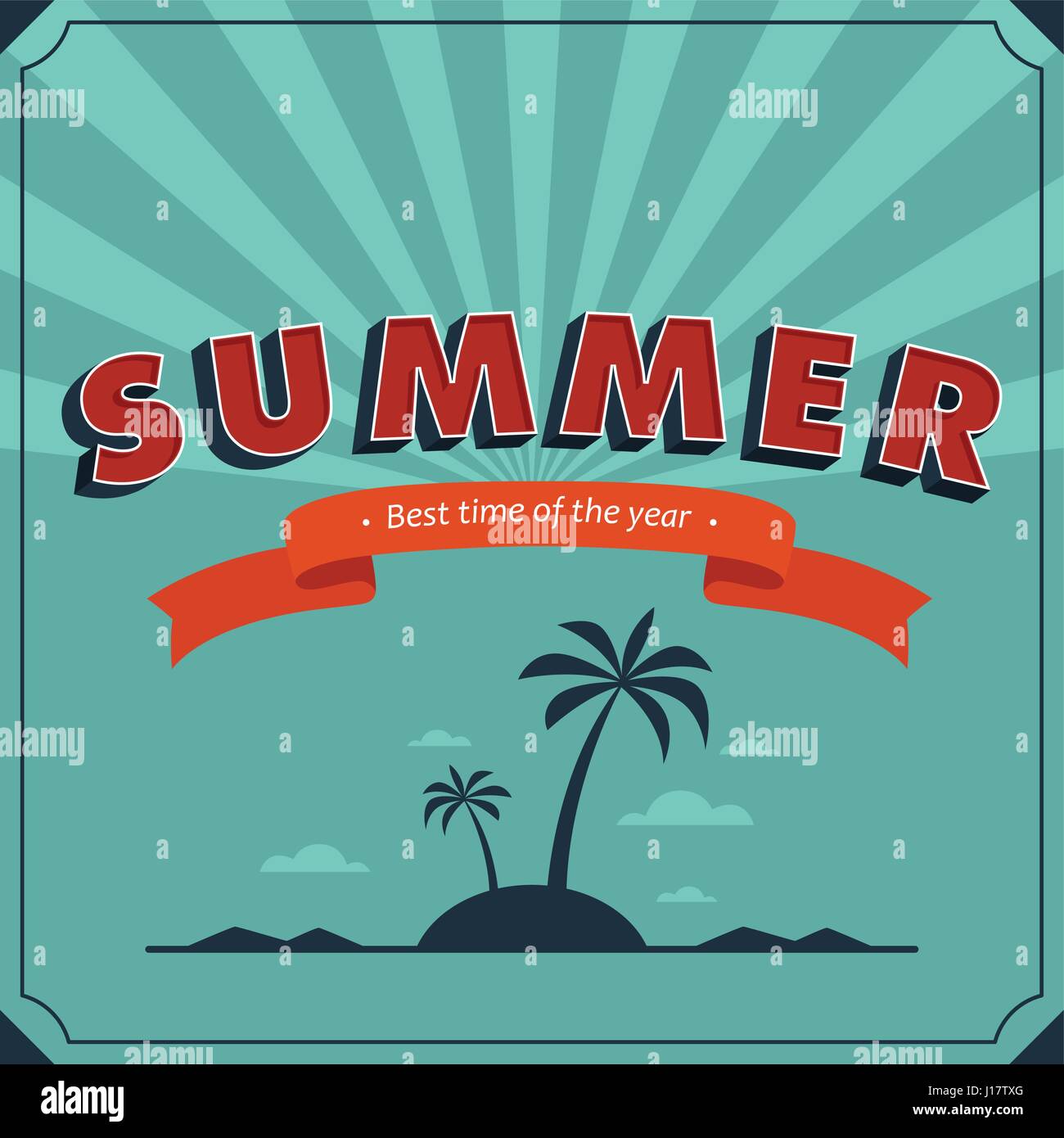 A vector illustration of summer poster design Stock Vector Image & Art ...