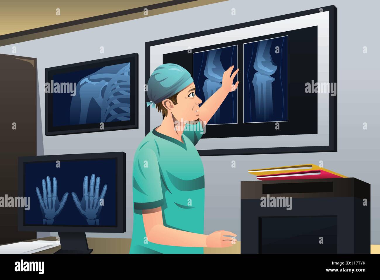 Doctor x ray lightbox Stock Vector Images - Alamy