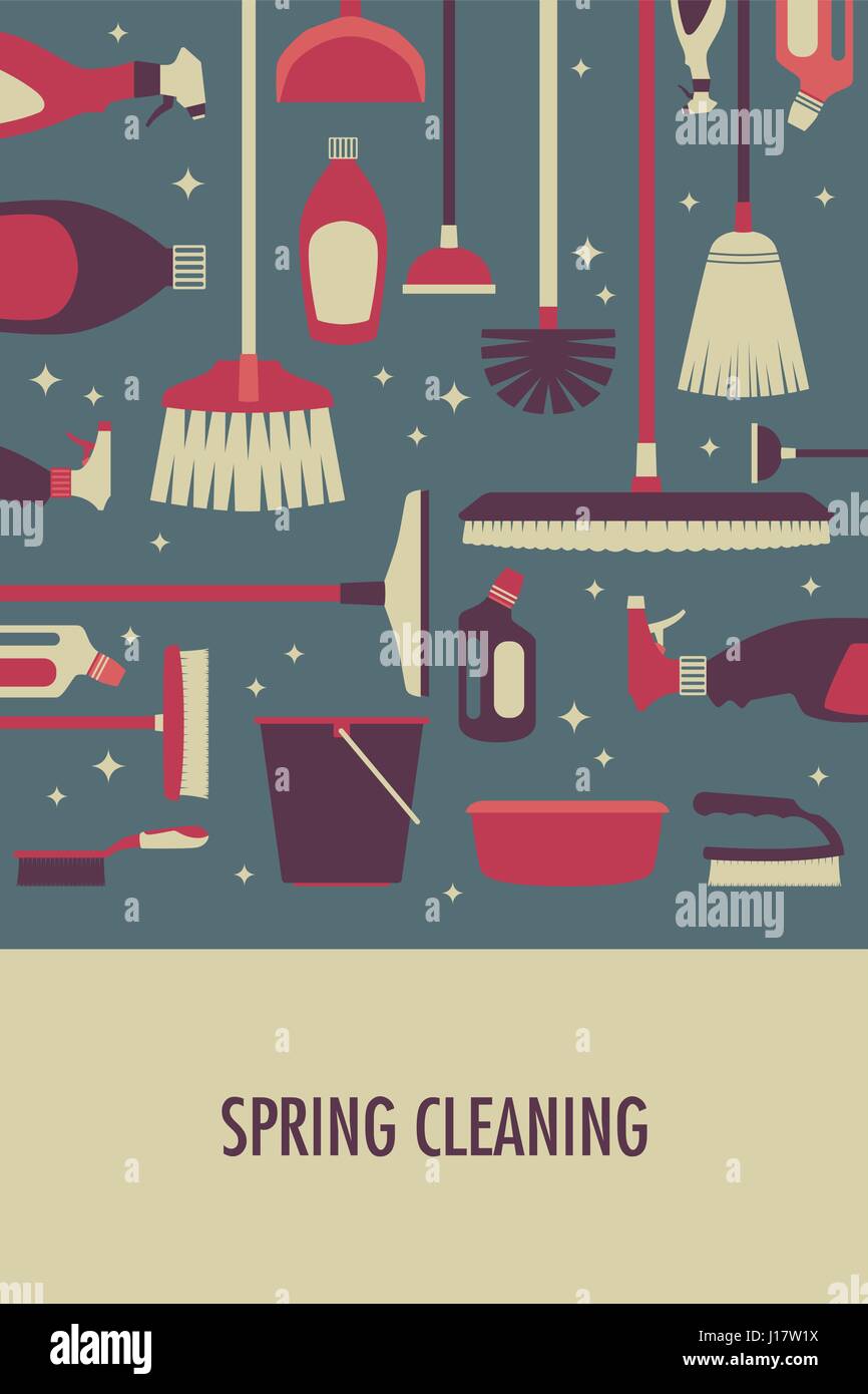A vector illustration of poster for spring cleaning Stock Vector Image ...