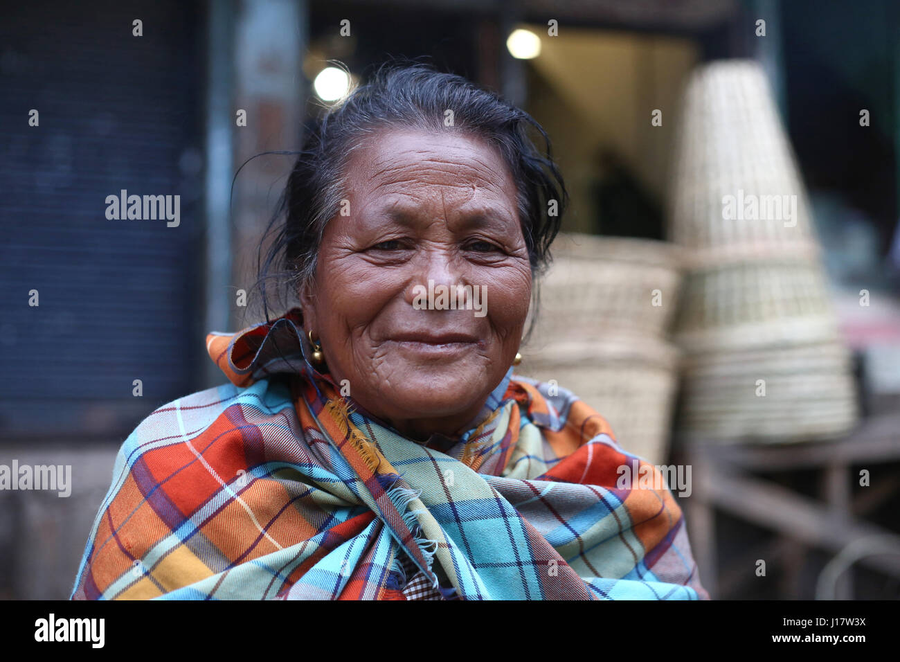 Old woman from Khasi community. Meghalaya, India. Rural faces of India ...